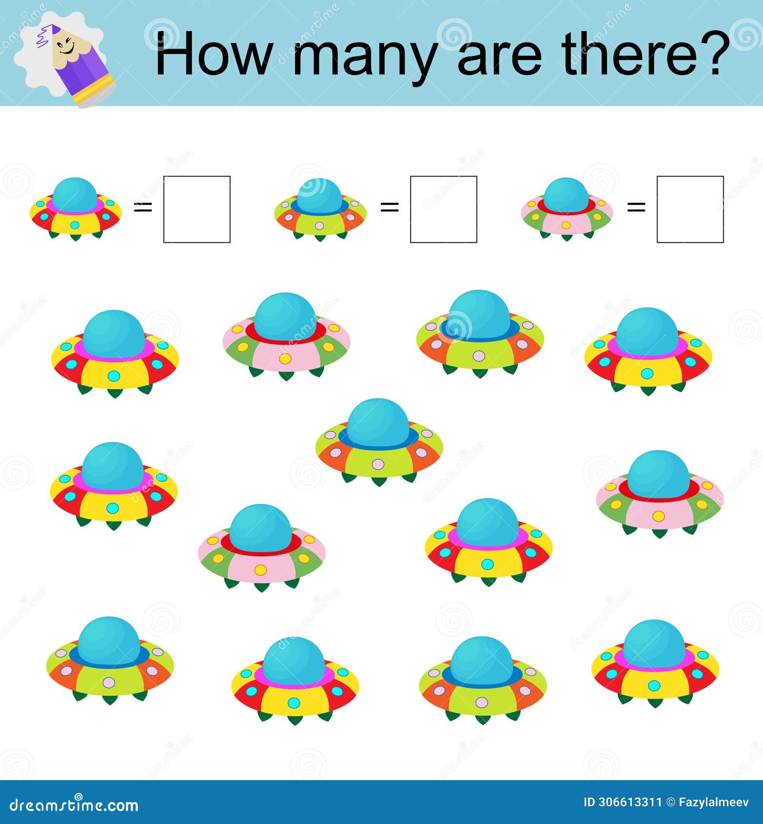 Math Activity for Kids. Developing Numeracy Skills Stock Vector ...