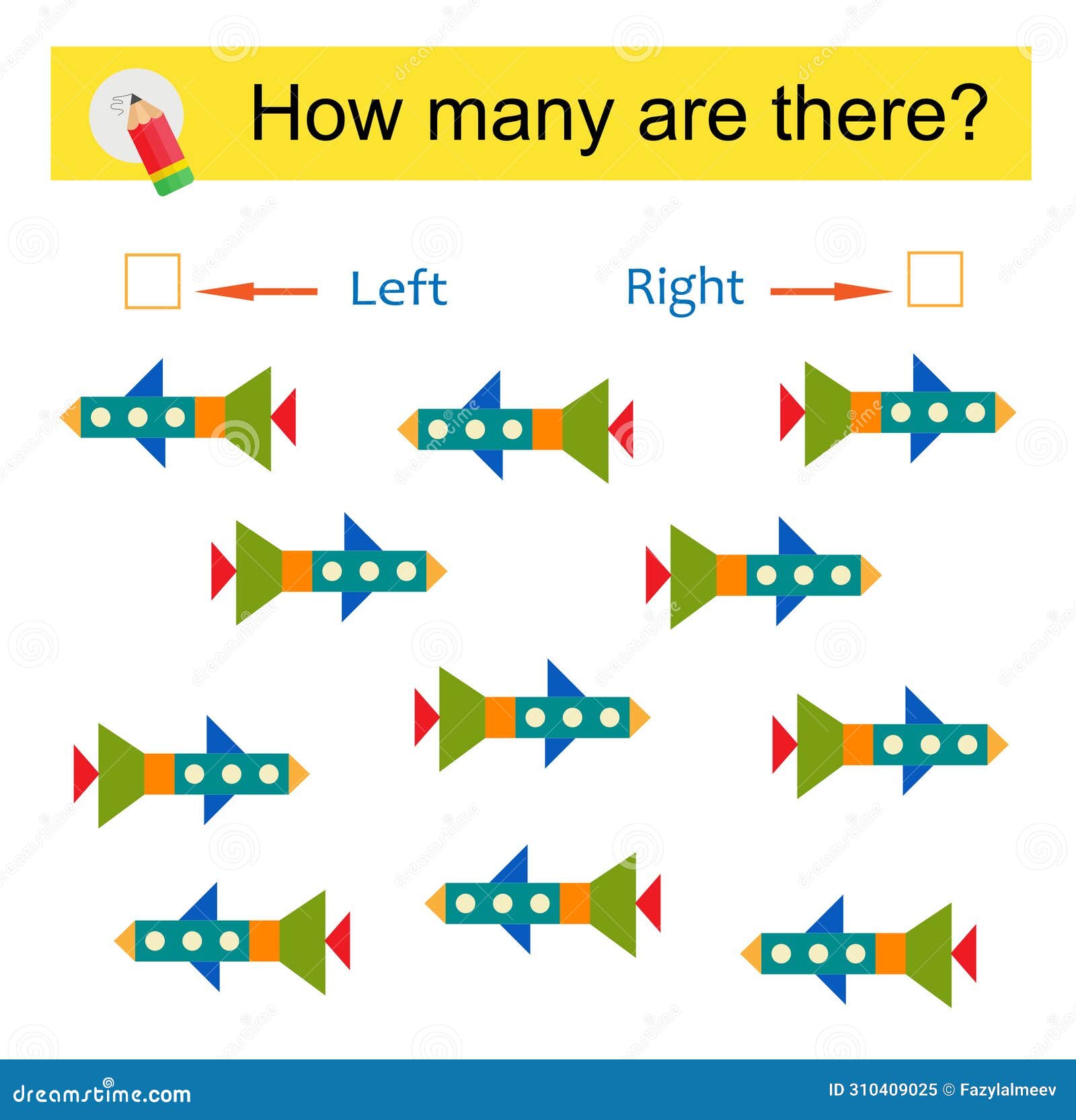 Math Activity for Kids. Developing Numeracy Skills Stock Vector ...