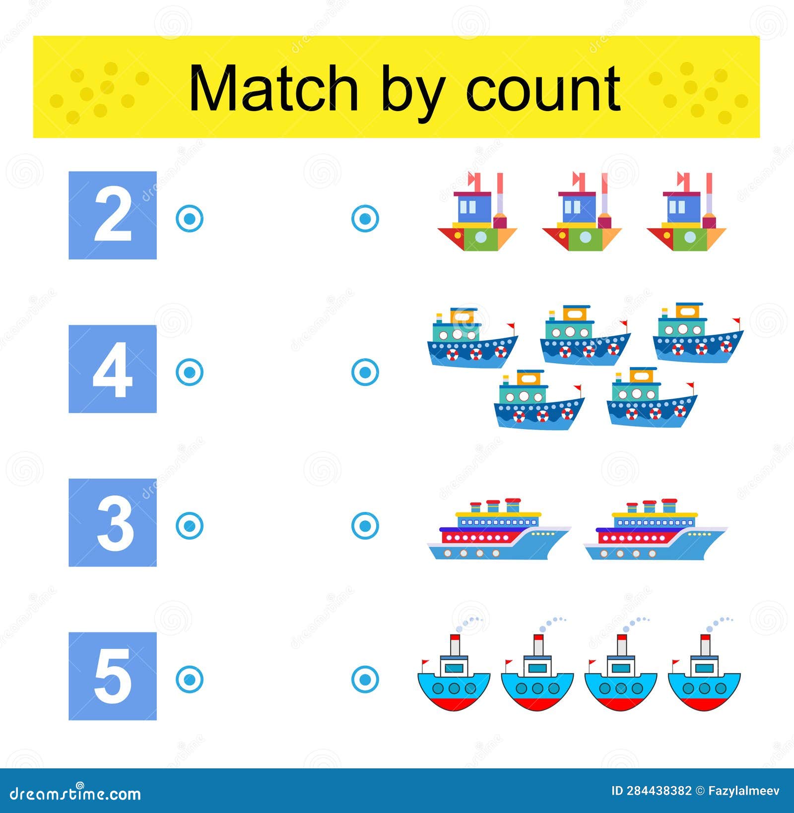 Math Activity for Kids. Developing Numeracy Skills Stock Vector ...