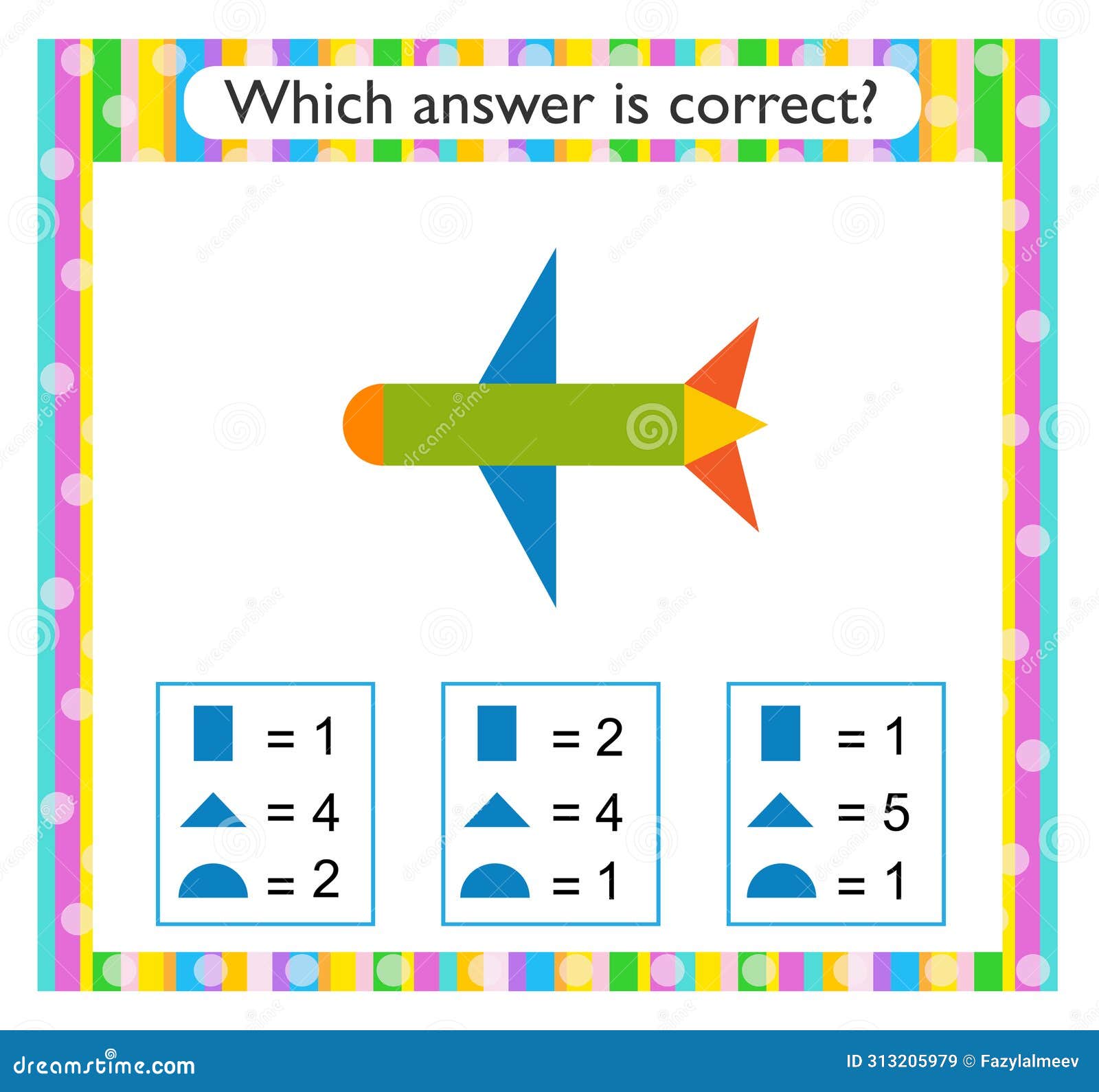 Math Activity for Kids. Find the Correct Answer Stock Vector ...