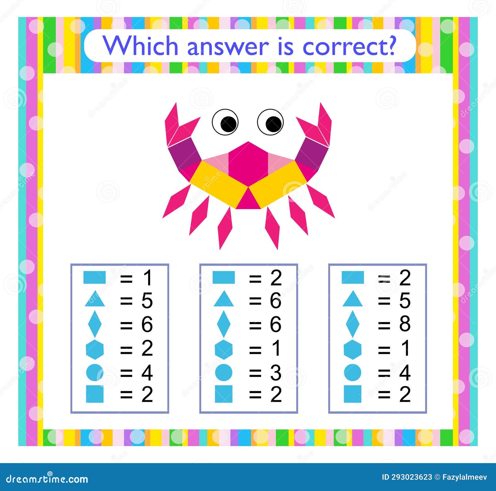 Math Activity for Kids. Need To Find the Correct Answer Stock ...
