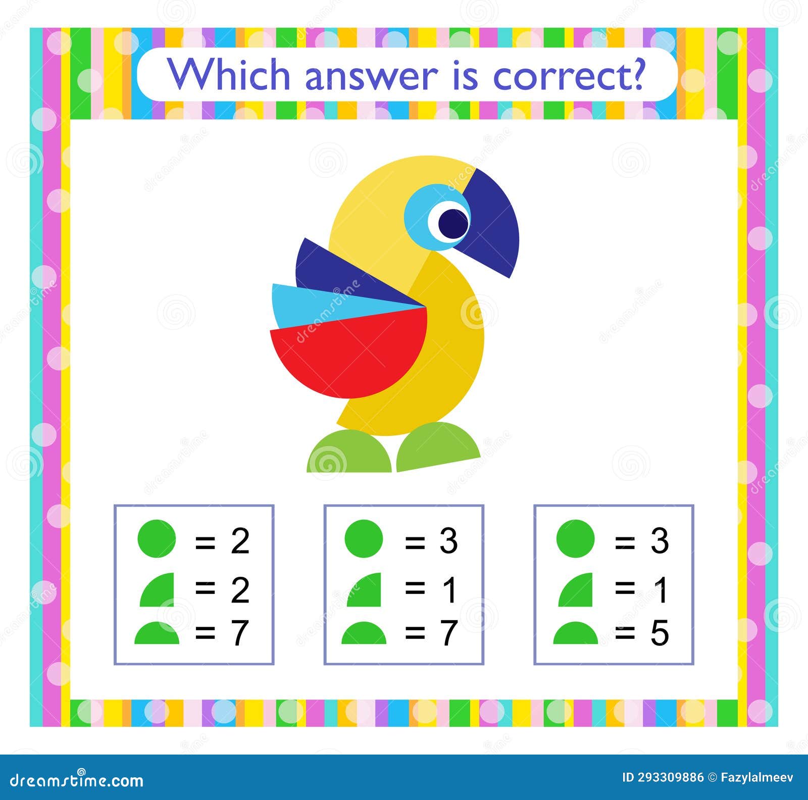 Math Activity for Kids. Need To Find the Correct Answer Stock ...