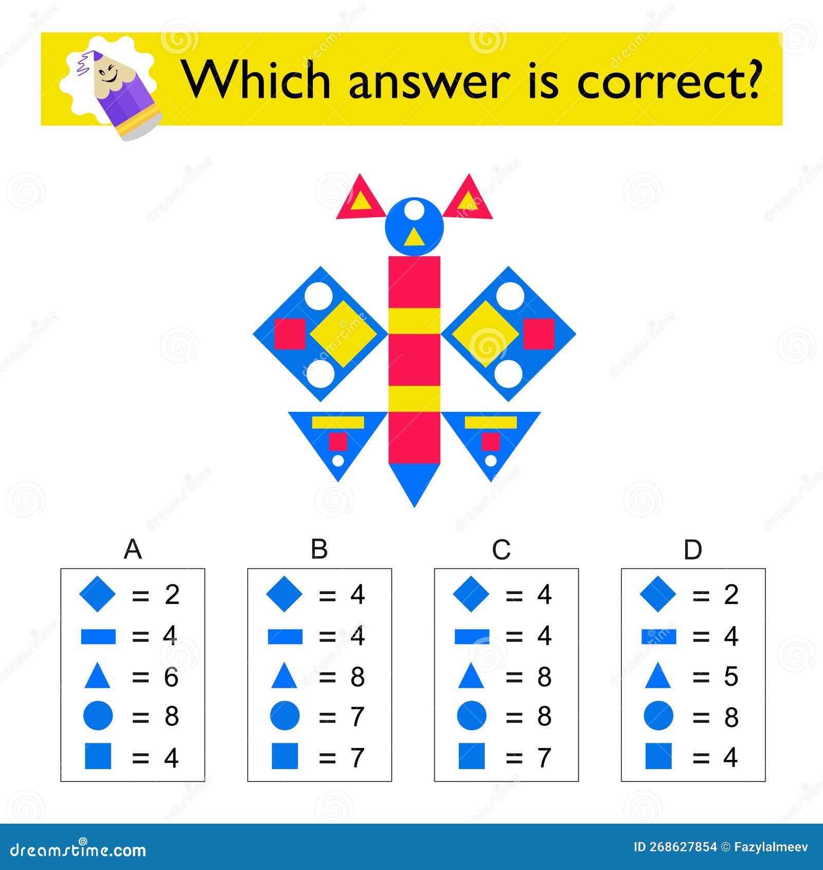 Math Activity for Kids. Need To Find the Correct Answer. Preschool ...