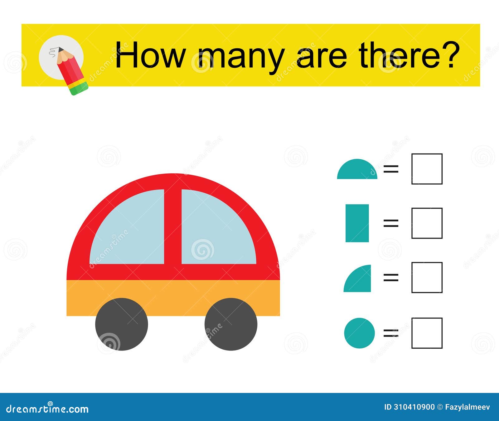 Math Activity for Kids. Number Range Up To 5 Stock Illustration ...