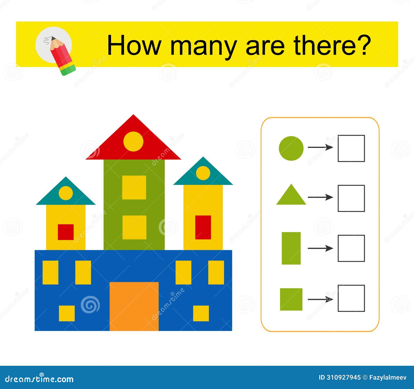 Math Activity for Kids. Number Range Up To 10 Stock Vector ...