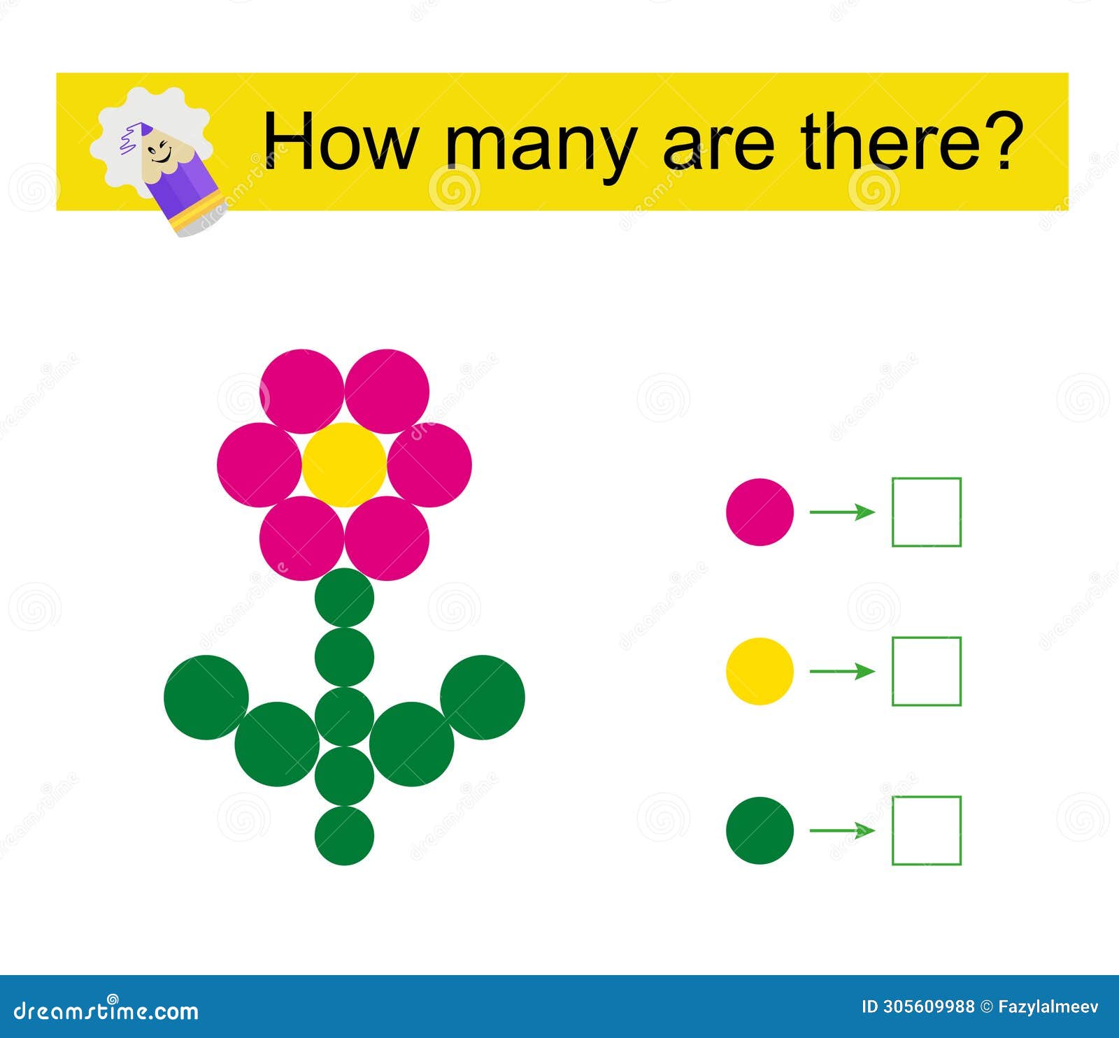 Math Activity for Kids. Number Range Up To 10 Stock Vector ...