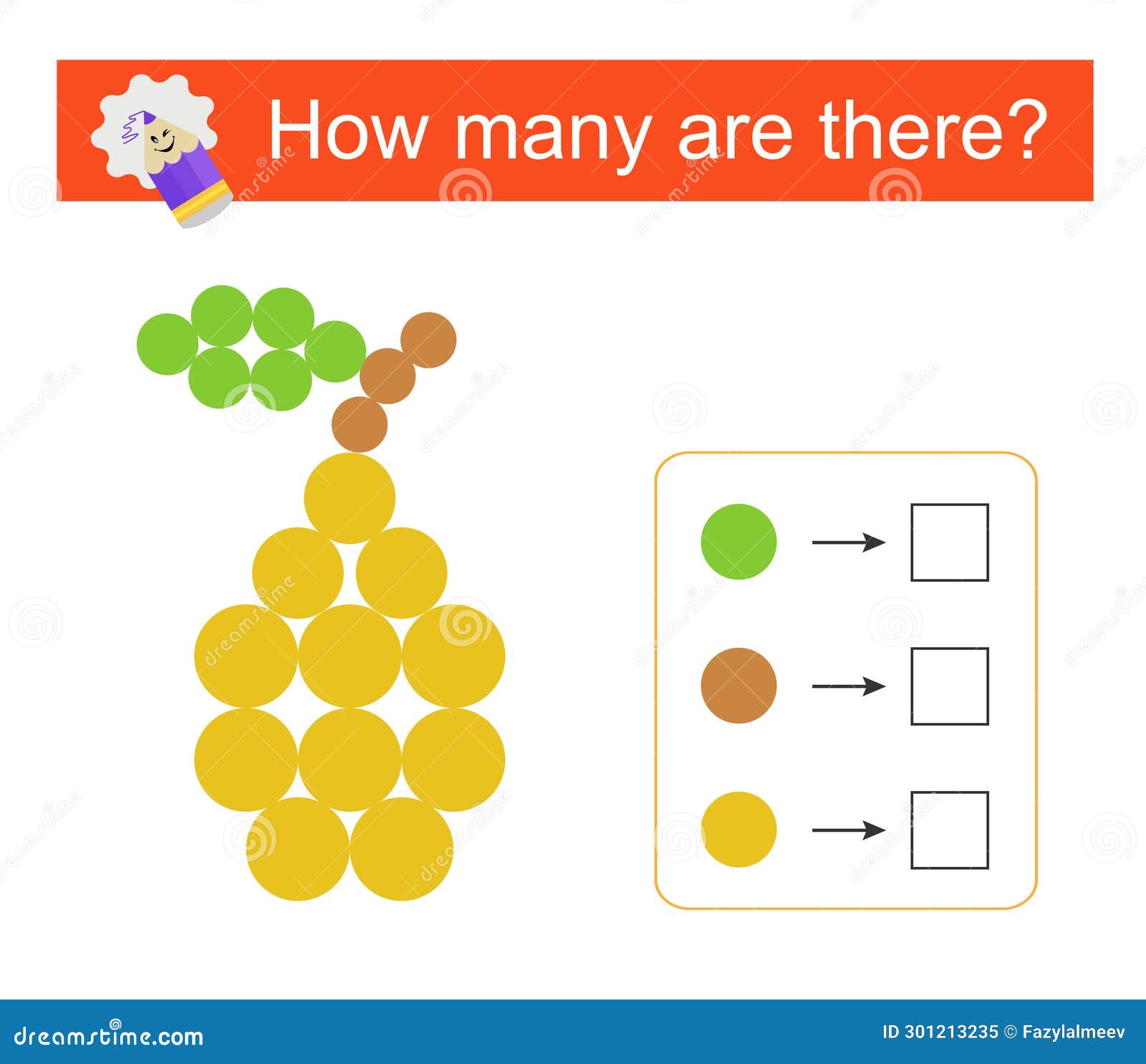 Math Activity for Kids. Number Range Up To 15 Stock Vector ...