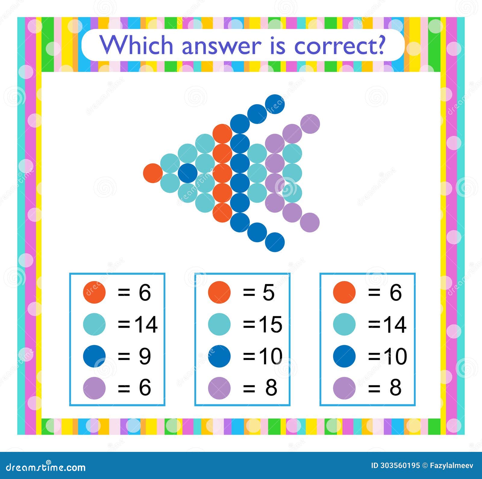 Math Activity for Kids. Preschool Worksheet Activity. Find the Correct ...