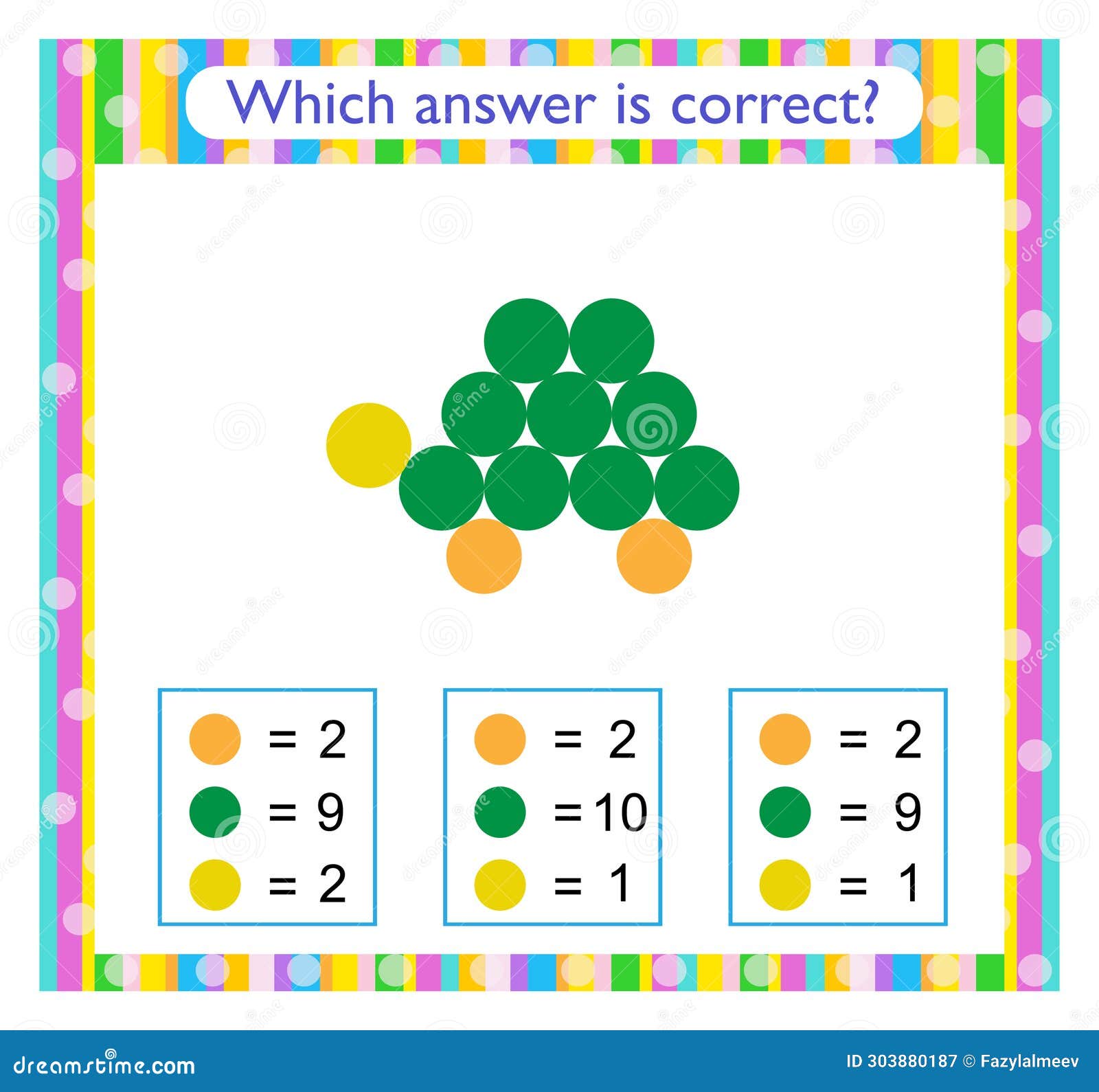 Math Activity for Kids. Preschool Worksheet Activity. Find the Correct ...