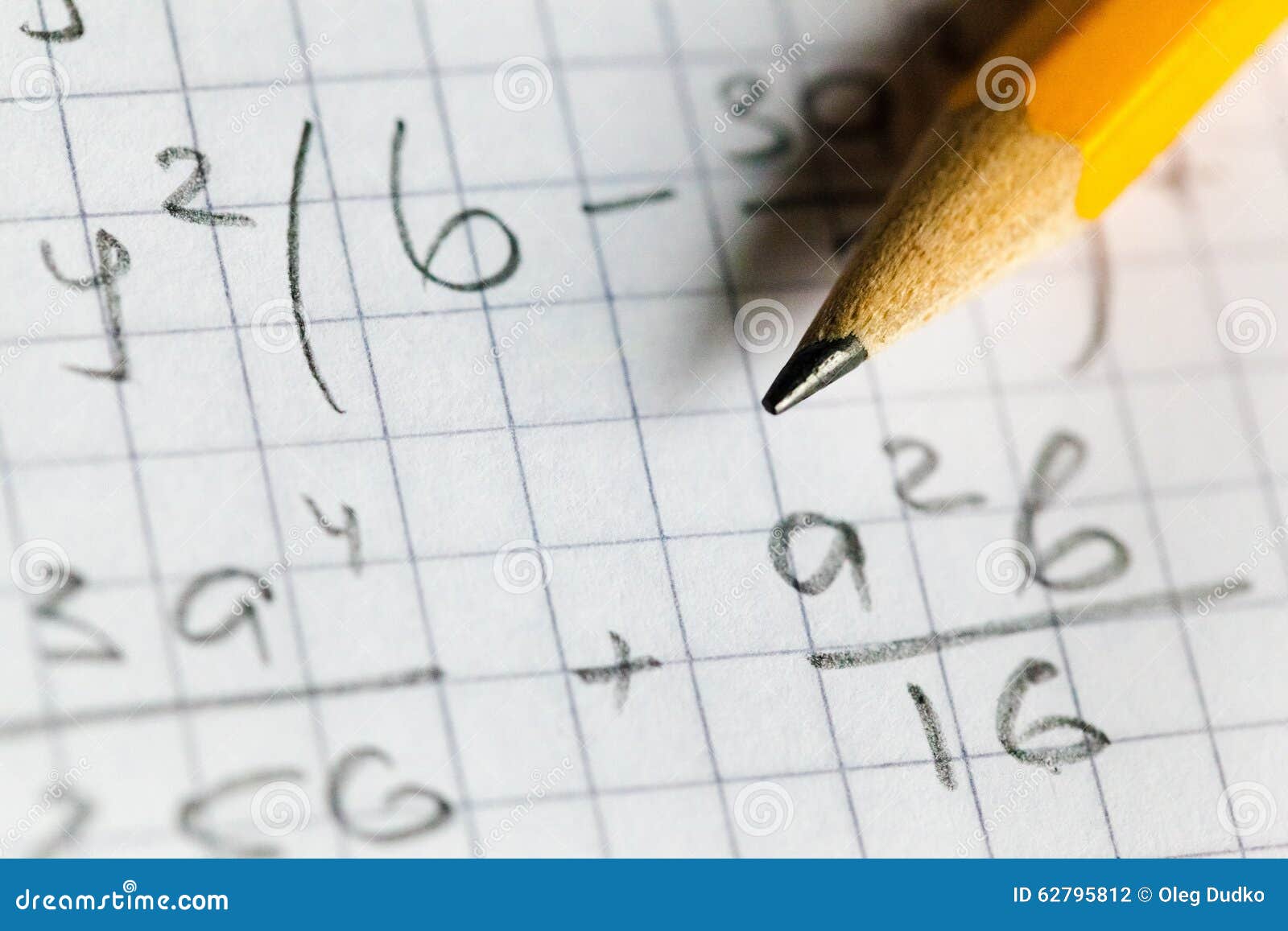Math stock photo. Image of write, classroom, class, paper - 62795812