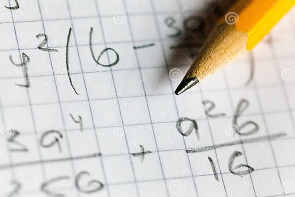 Math stock photo. Image of write, classroom, class, paper - 62795812