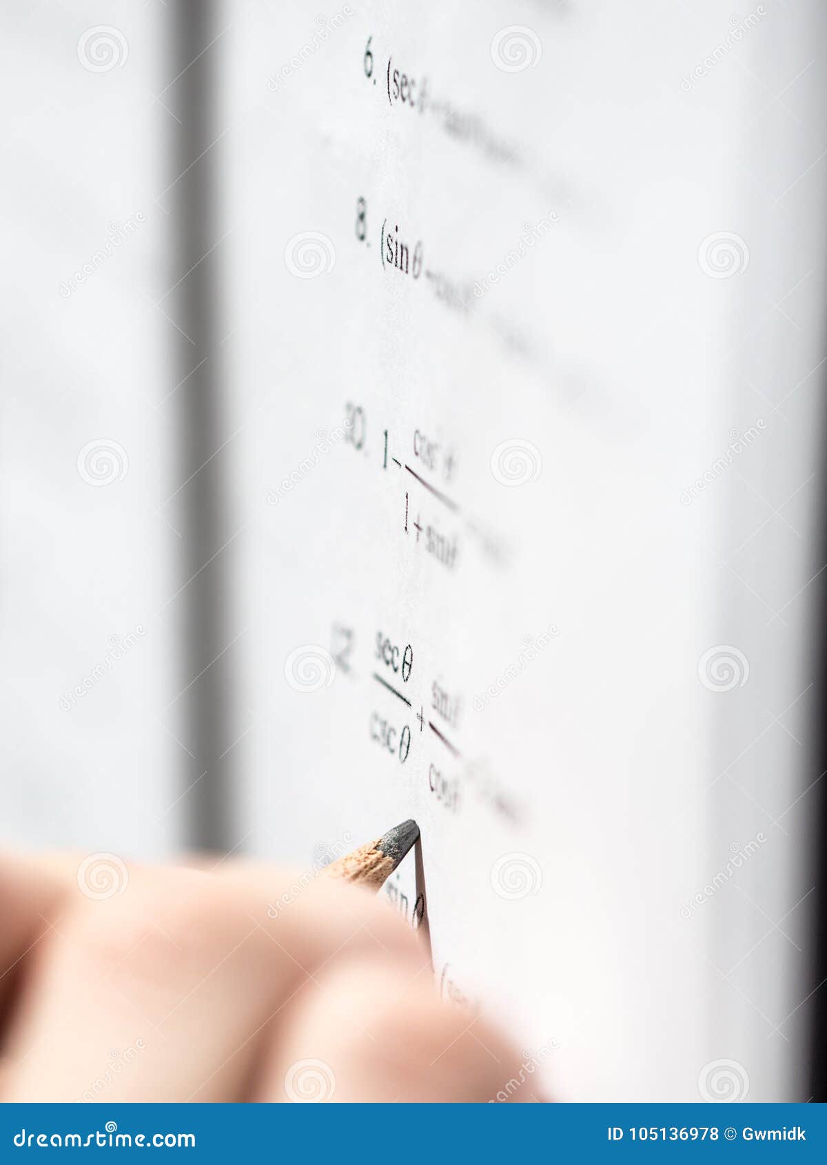 Math and Algebra Homework Preparation Stock Photo - Image of arduous ...