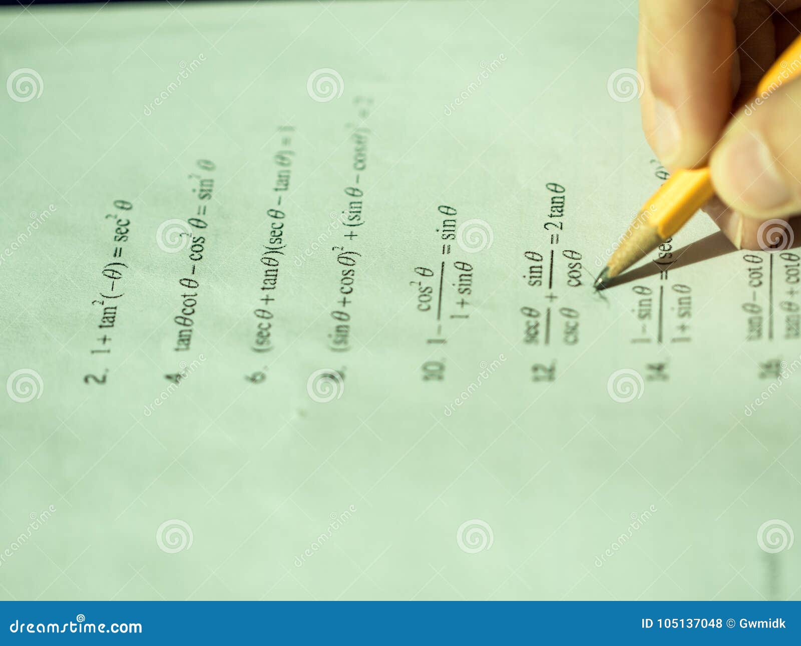 Math and Algebra Homework Preparation Stock Photo - Image of ...