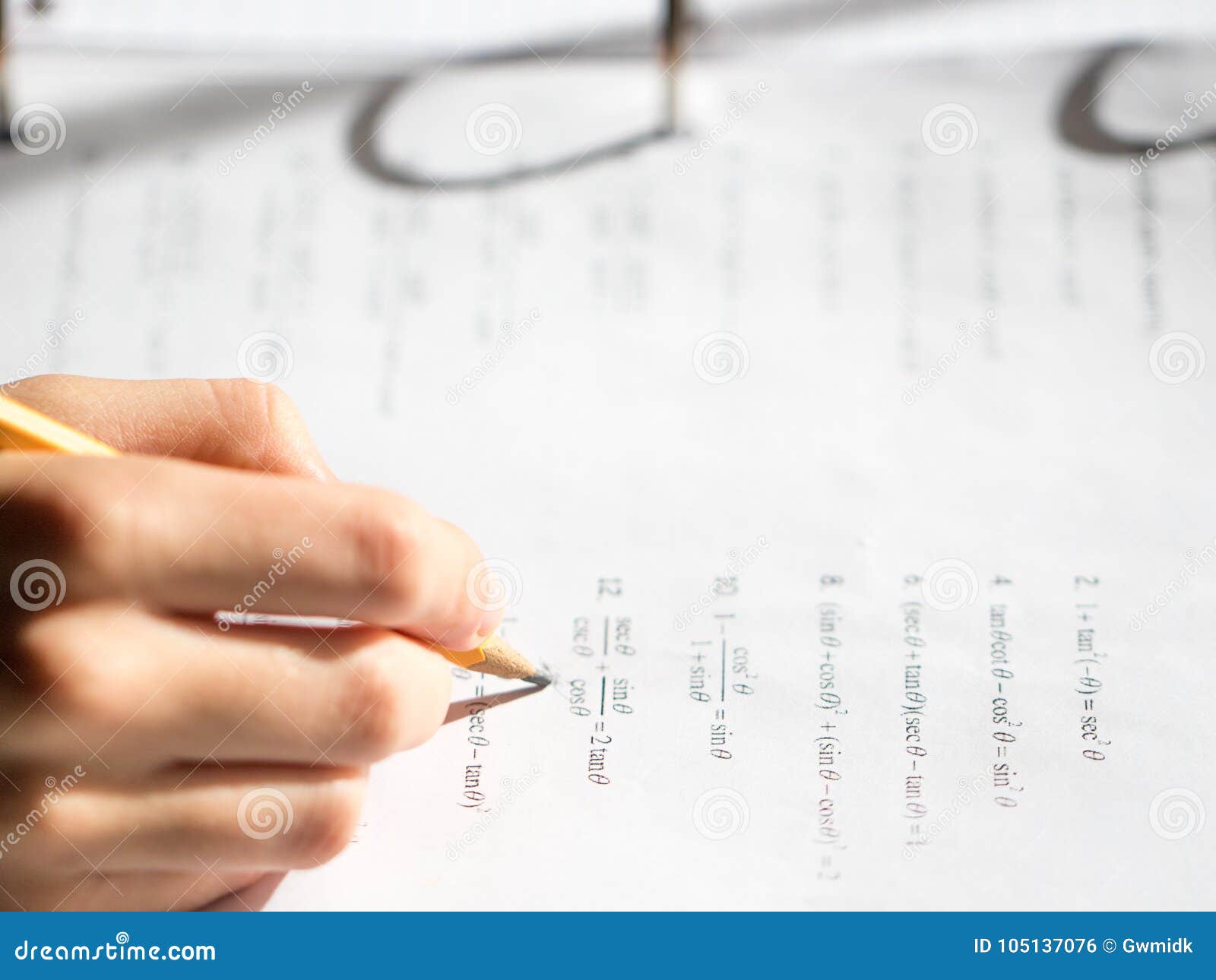 Math and Algebra Homework Preparation Stock Photo - Image of level ...