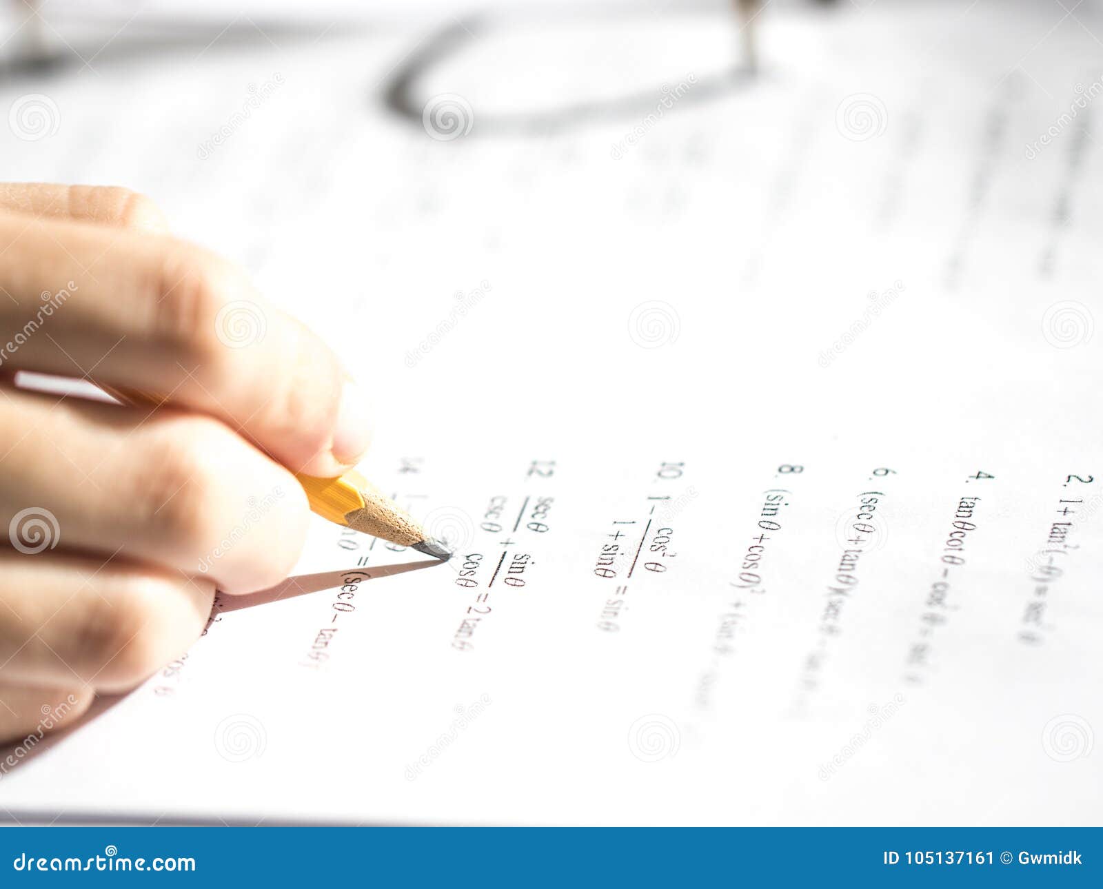 Math and Algebra Homework Preparation Stock Image - Image of level ...