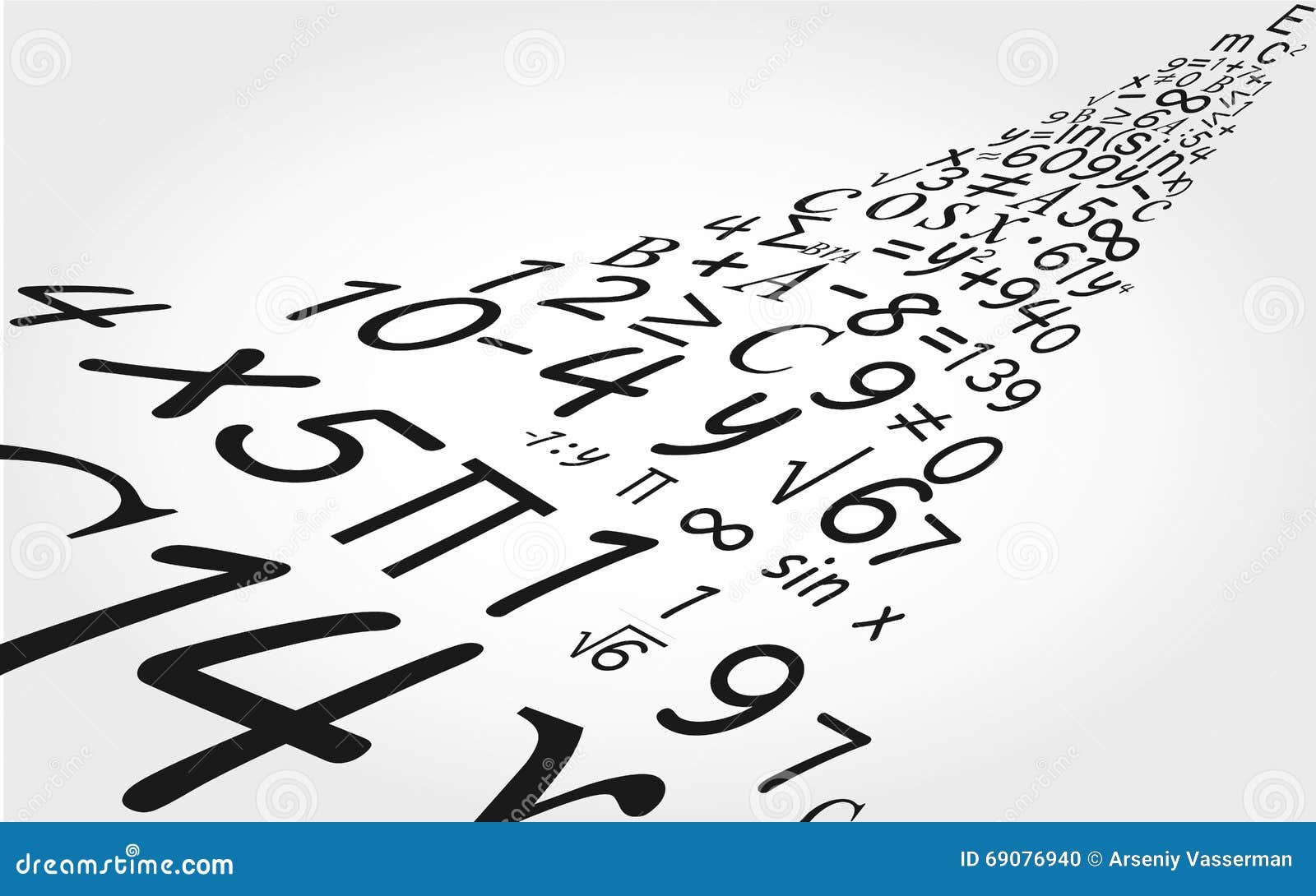 Math Background Vector Illustration | CartoonDealer.com #69076940