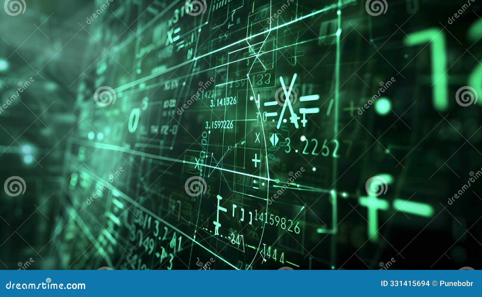 Math Background, Science Backdrop. AI Generated Art Stock Illustration ...