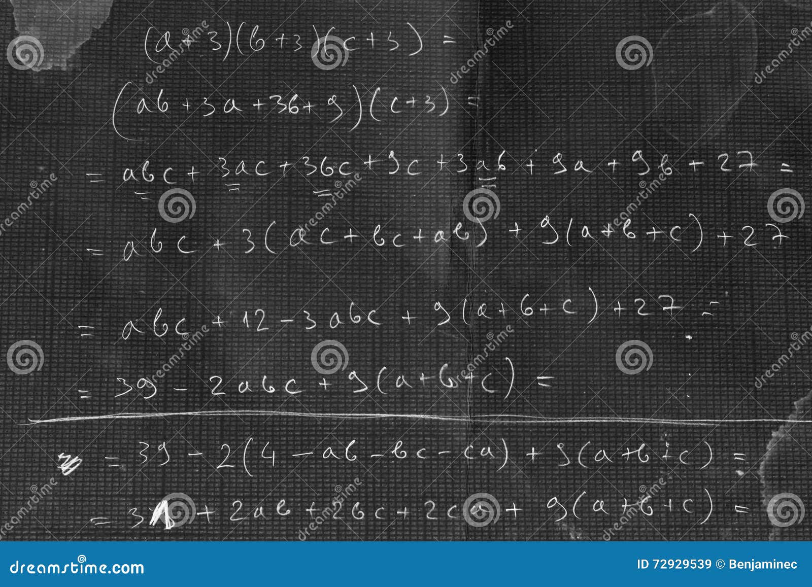 Math on the blackboard stock image. Image of algebra - 72929539