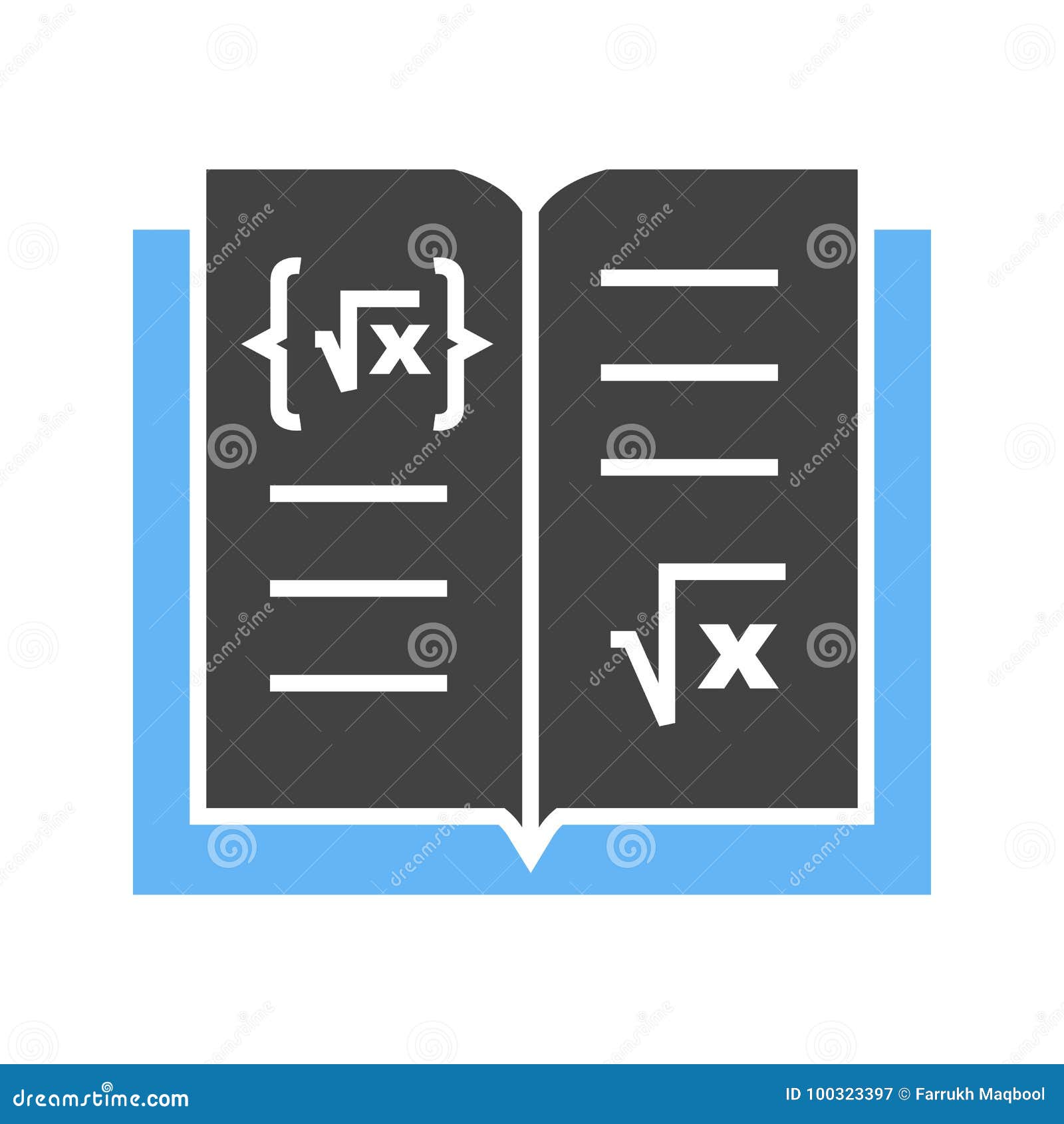 Math Book I stock vector. Illustration of math, study - 100323397
