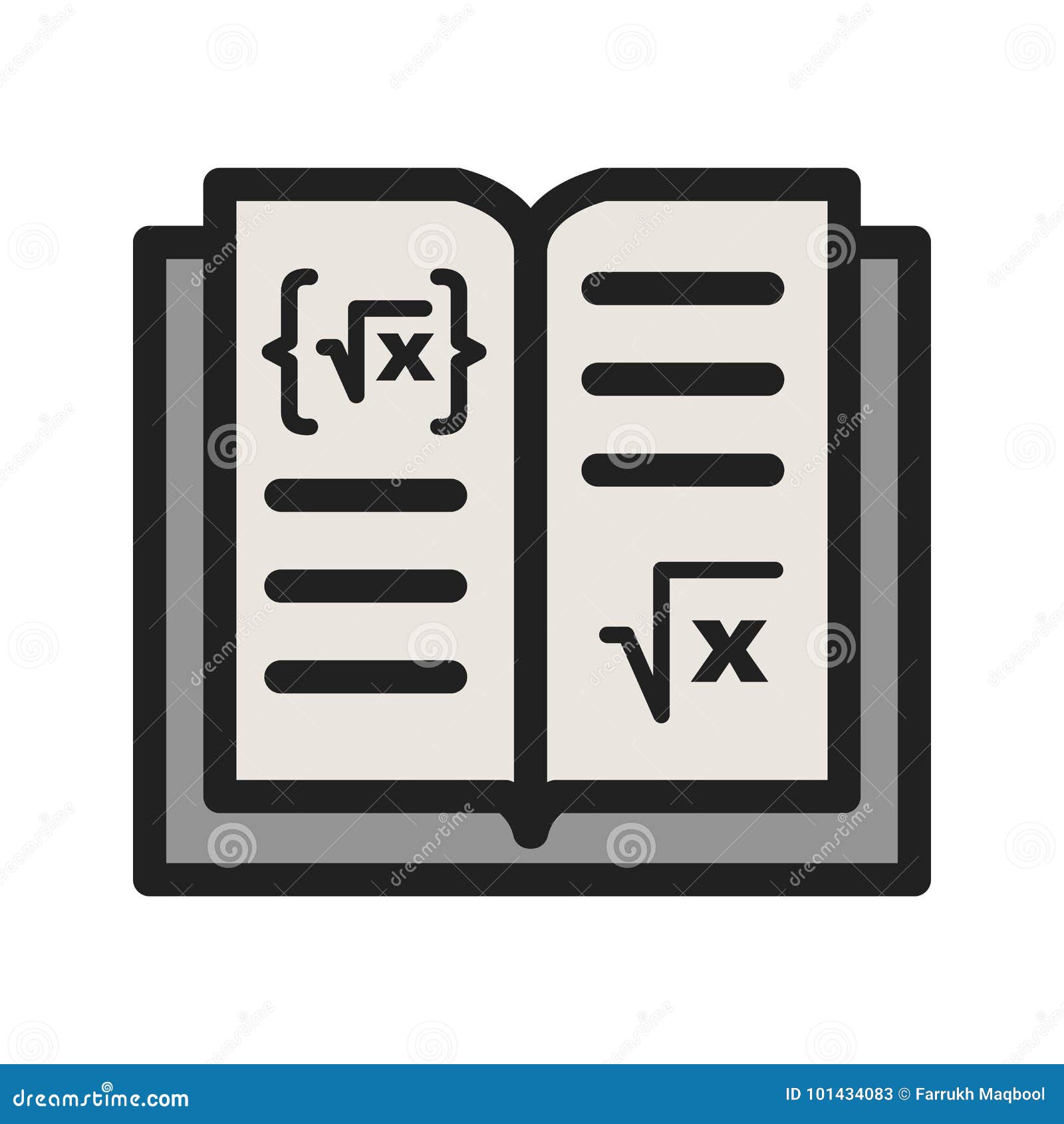 Math Book I stock vector. Illustration of education - 101434083