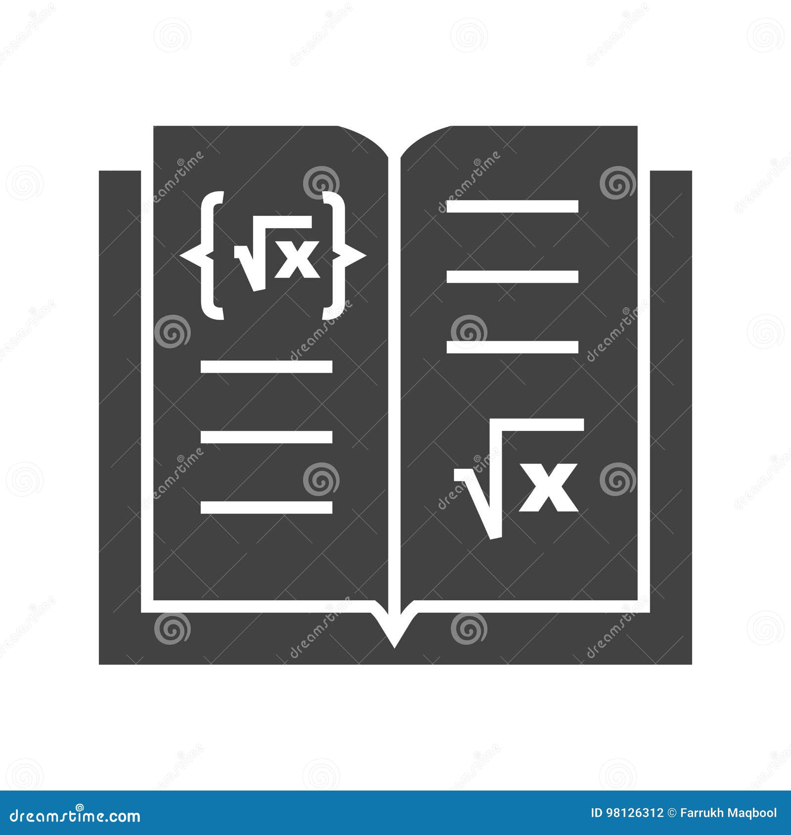 Math Book I stock vector. Illustration of mathematics - 98126312
