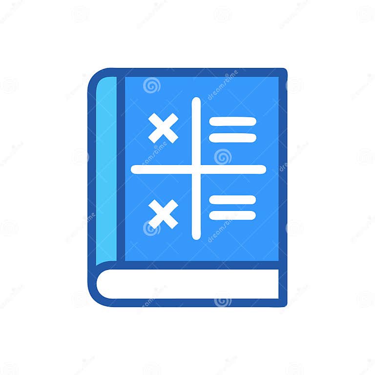 Math Book Icon for Education Stock Vector - Illustration of book ...