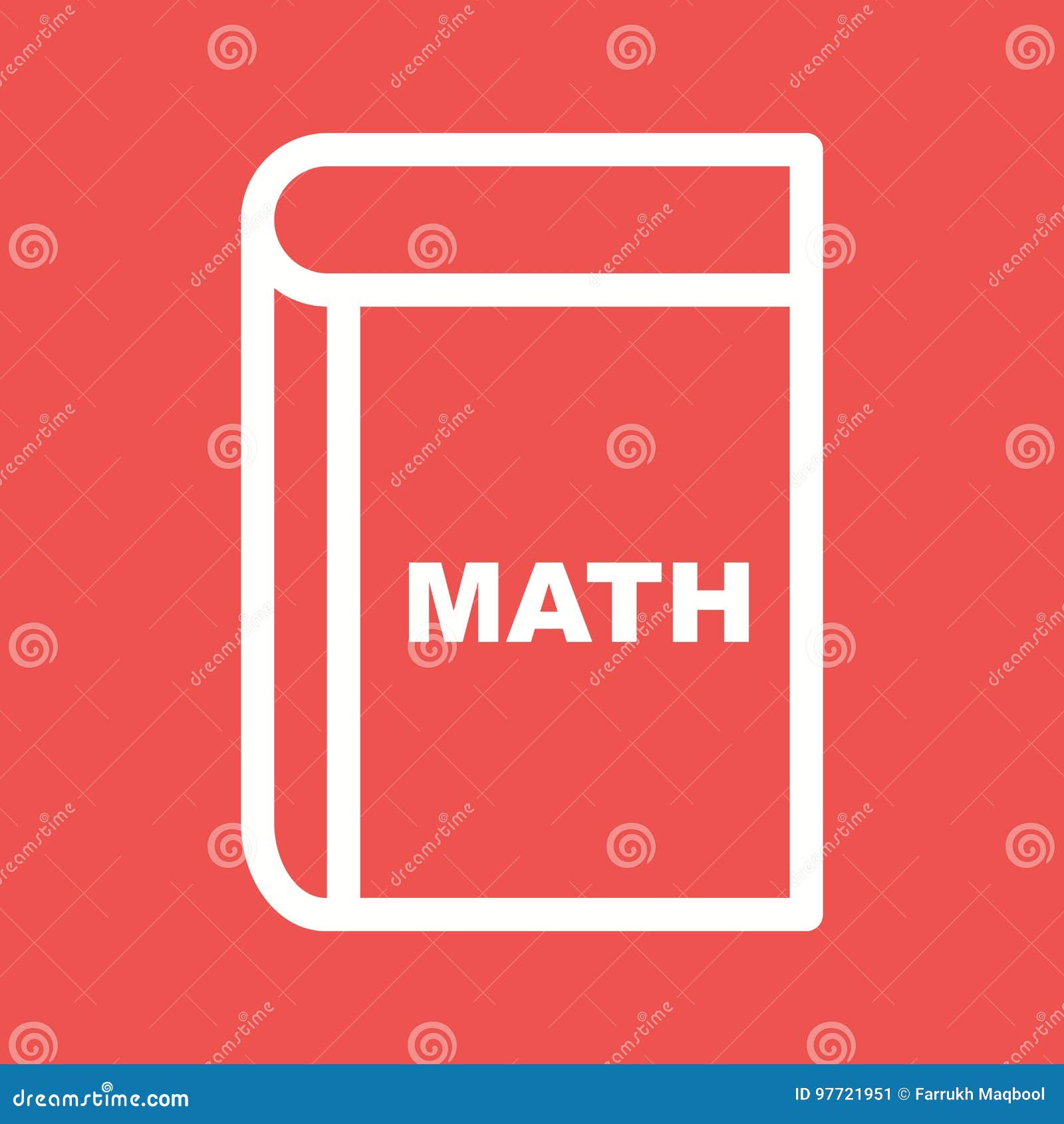 Math Book II stock vector. Illustration of textbook, calculation - 97721951