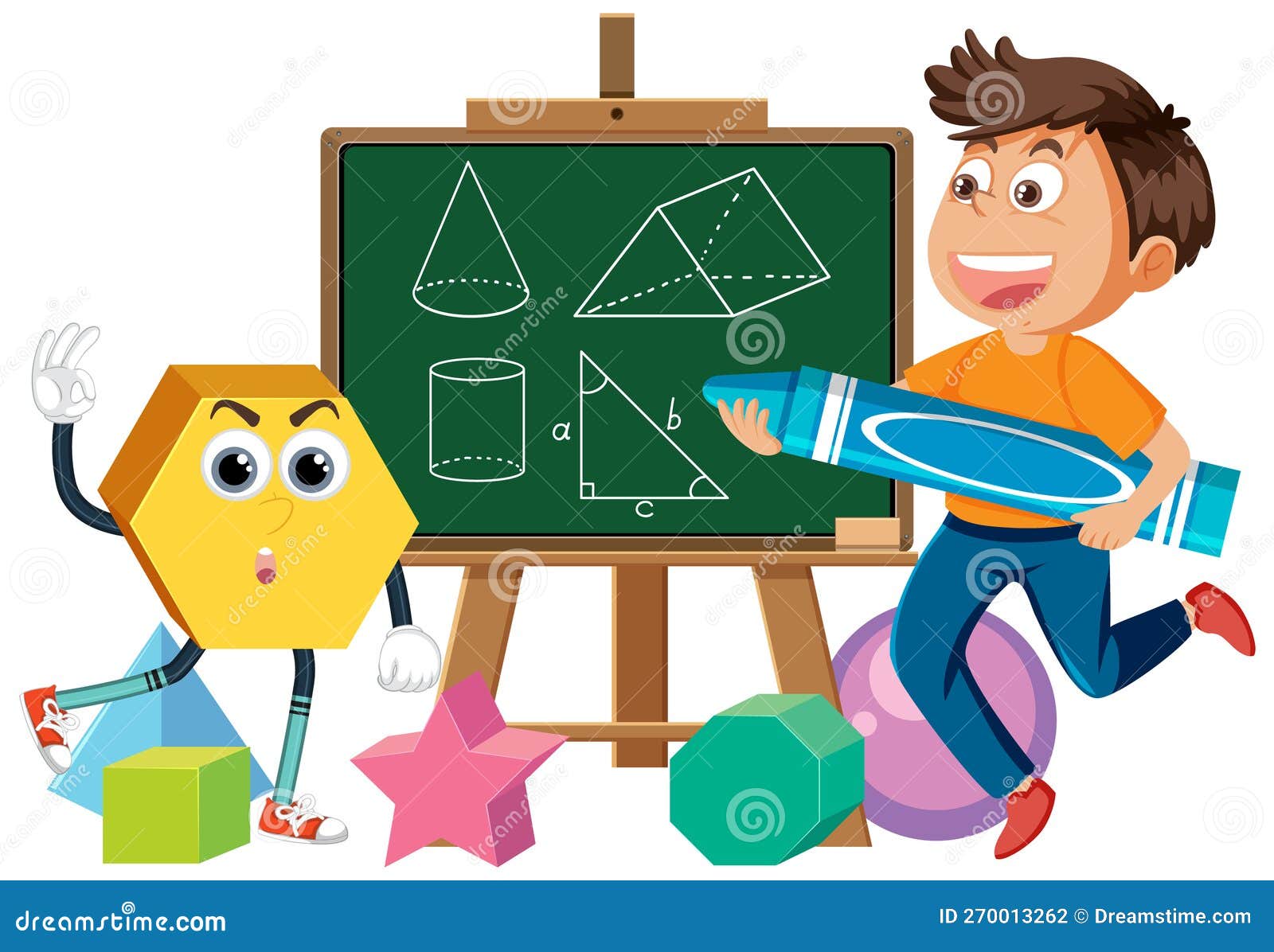 Chalkboard With Cartoon Faces Vector Illustration | CartoonDealer.com ...