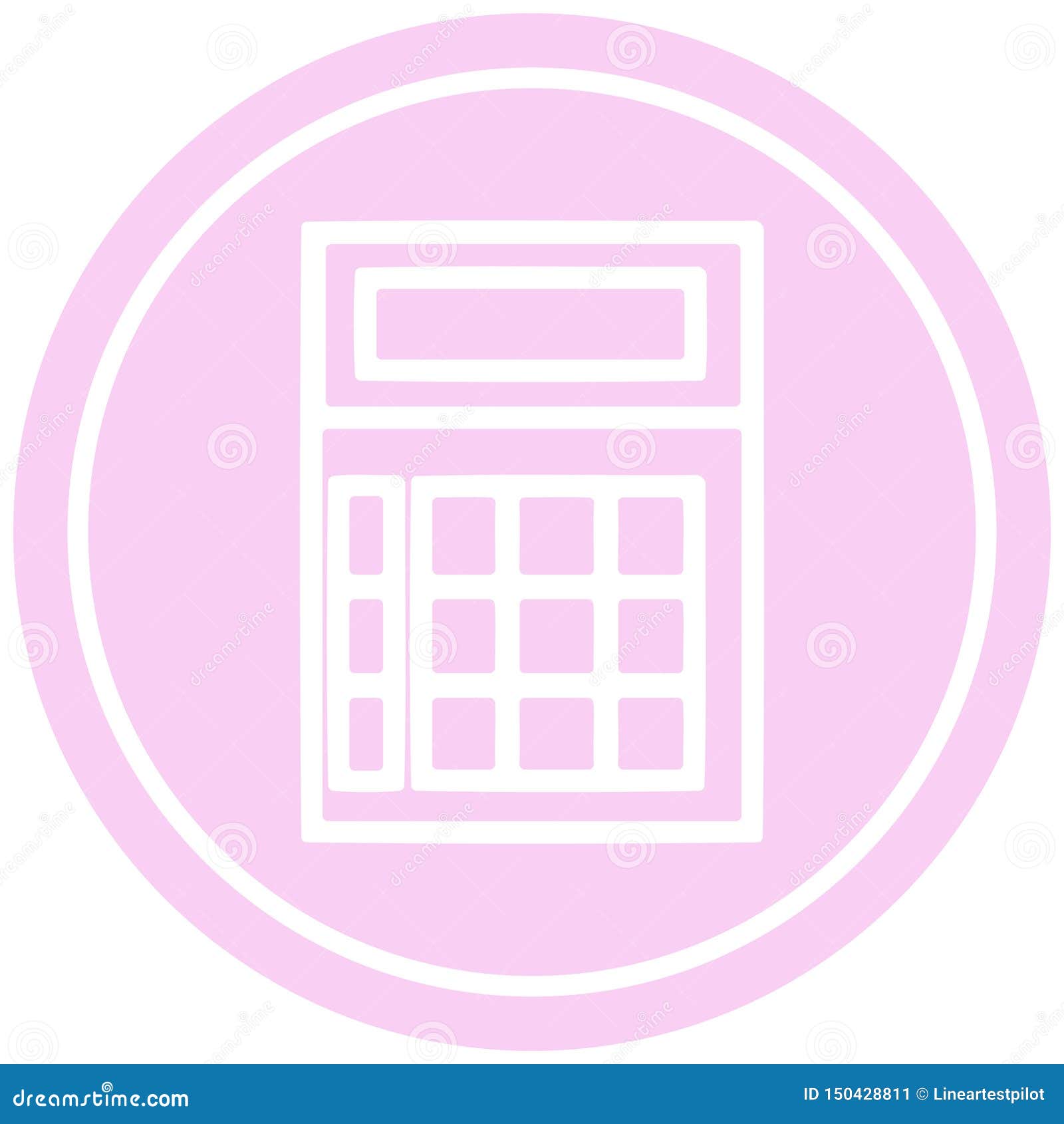 Math Calculator Circular Icon Symbol Stock Vector - Illustration of ...
