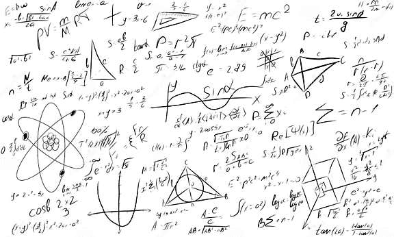 Math Chalkboard Illustration. Physics Solving Equation Blackboard ...