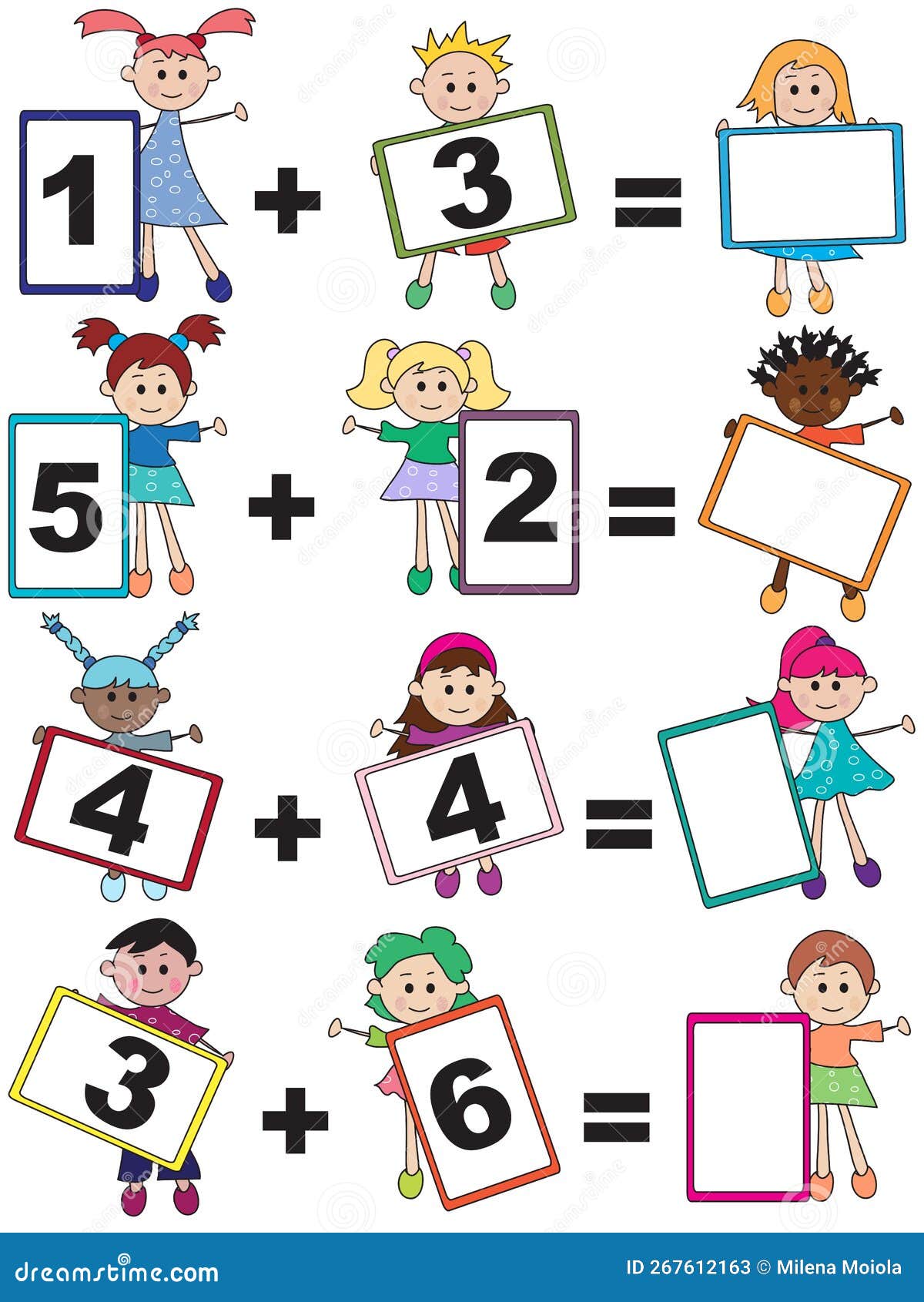 Math for children stock illustration. Illustration of knowledge - 267612163