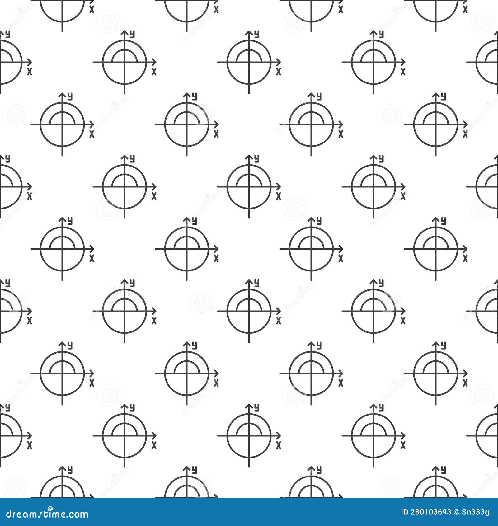 Math Circle Vector Concept Line Minimal Seamless Pattern Stock ...