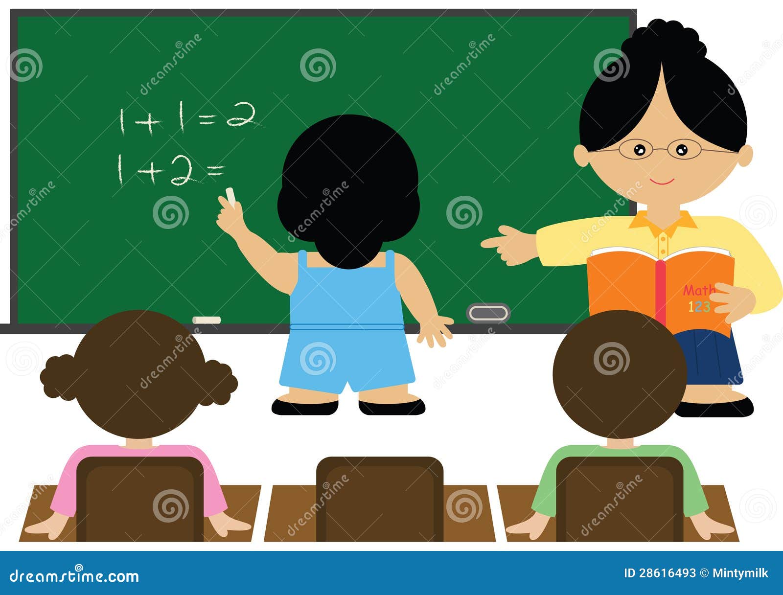 Math Class stock illustration. Illustration of boys, funny - 28616493