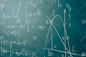 Math class. Algebra stock photo. Image of blackboard - 122395370