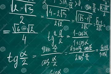 Math class. Algebra stock image. Image of green, chalk - 139631349