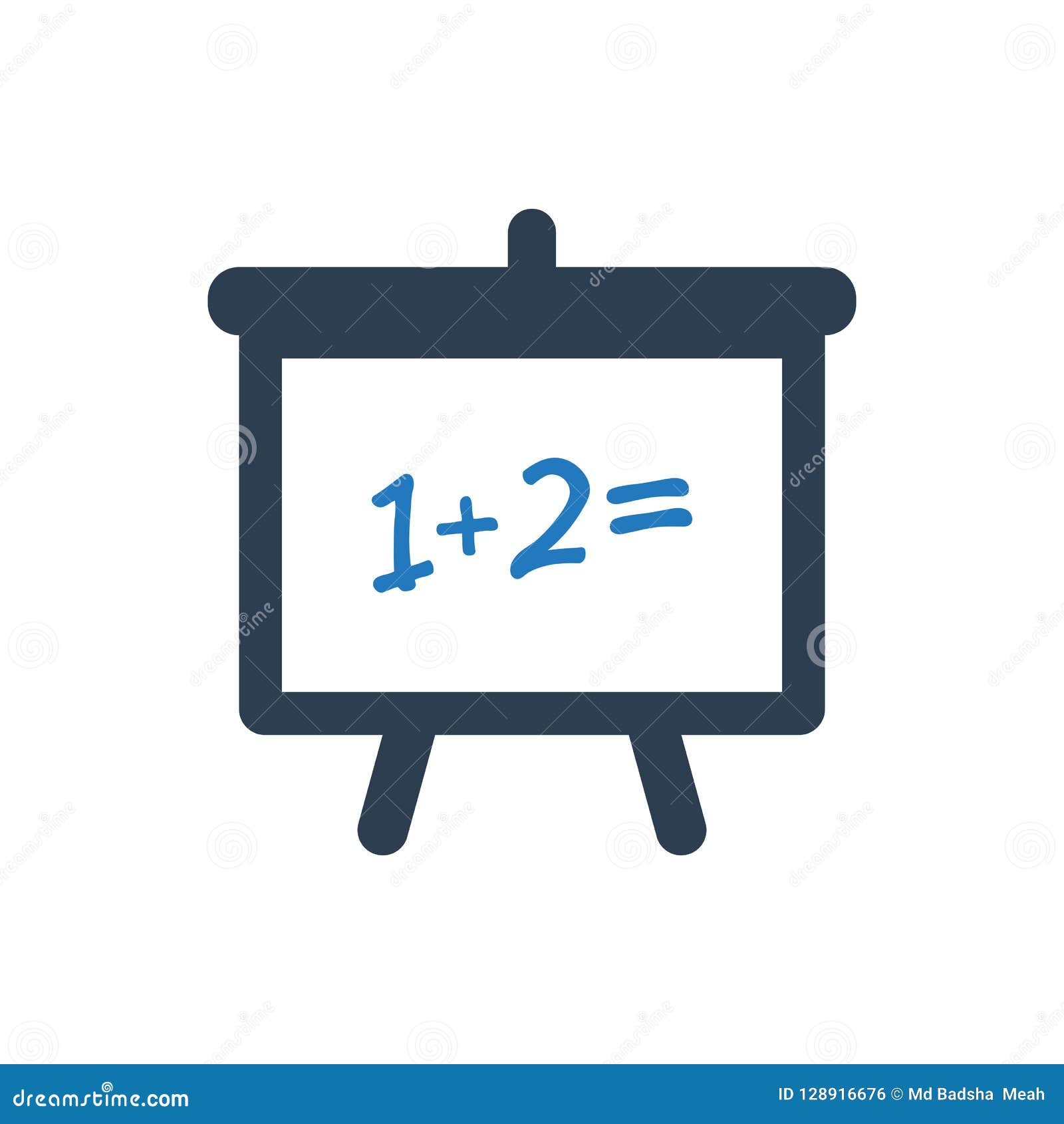 Math class icon stock vector. Illustration of sign, basic - 128916676