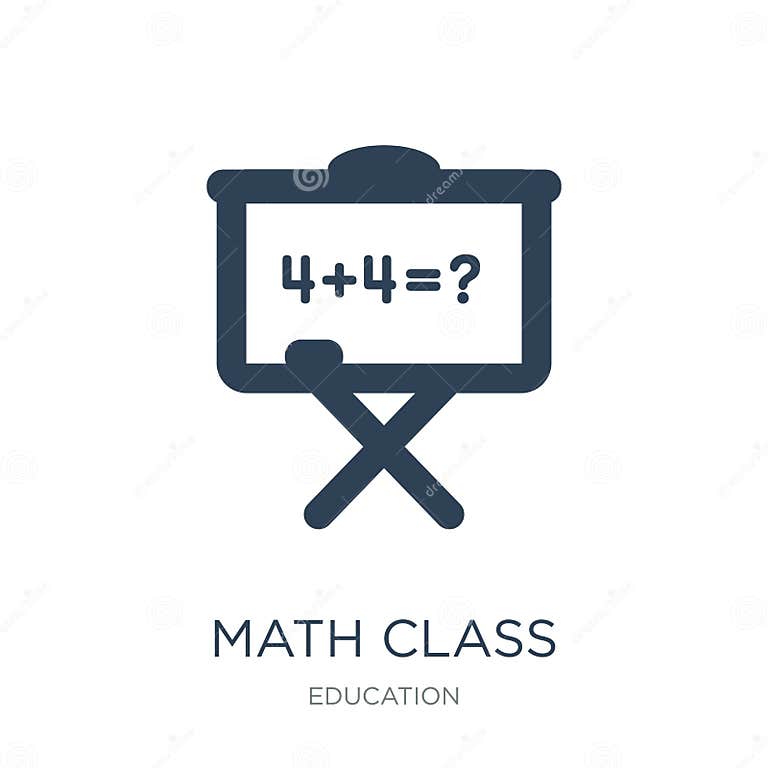 Math Class Icon in Trendy Design Style. Math Class Icon Isolated on ...