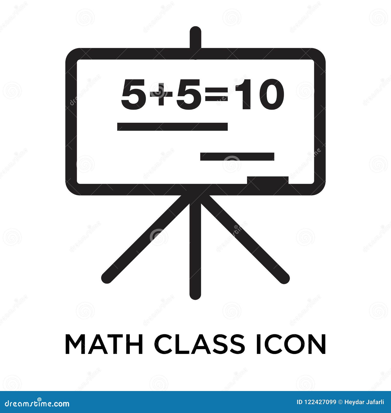 Math Class Icon Vector Sign and Symbol Isolated on White Background ...