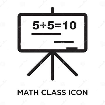 Math Class Icon Vector Sign and Symbol Isolated on White Background ...