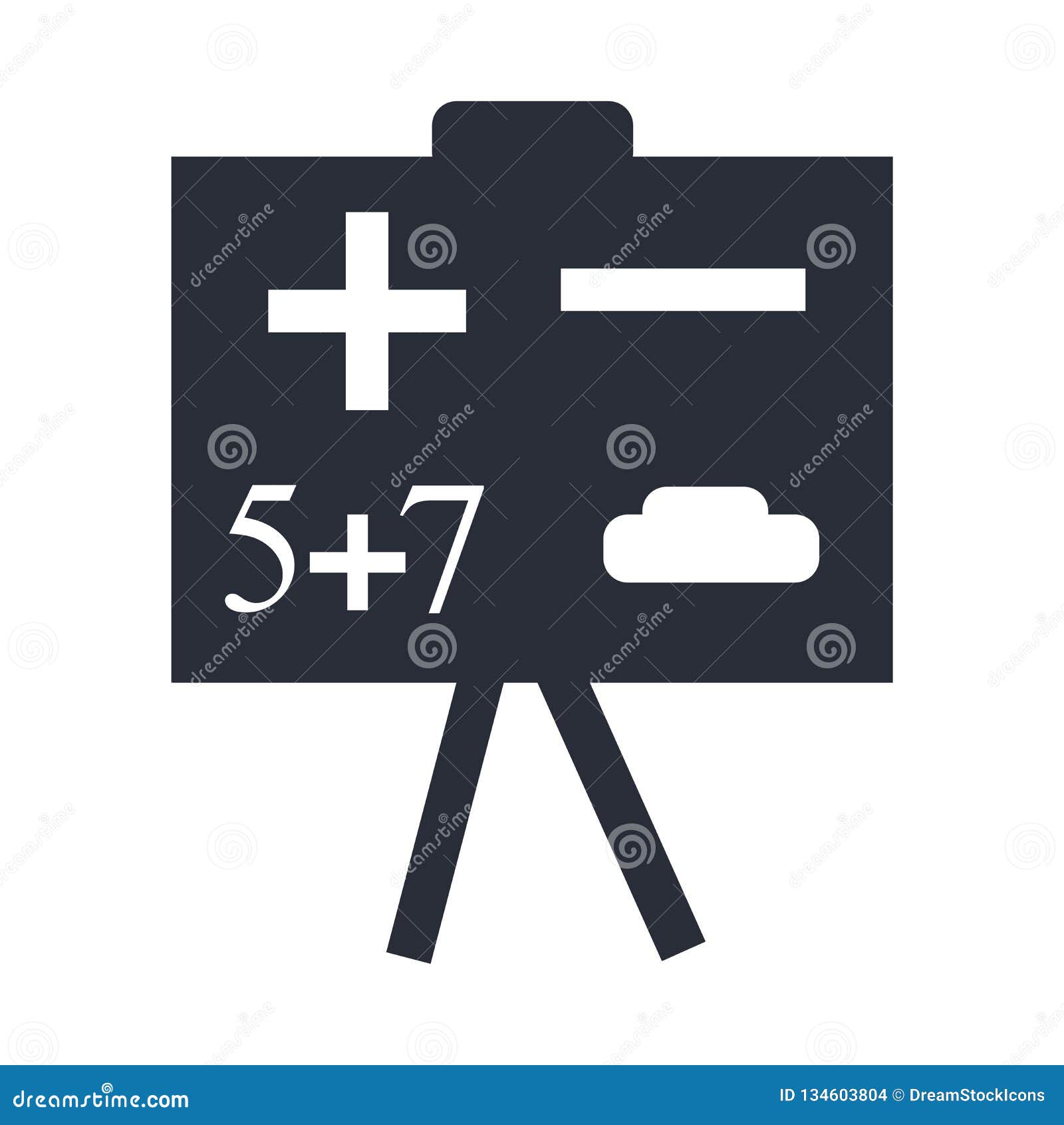 Math Class Icon Vector Sign and Symbol Isolated on White Background ...