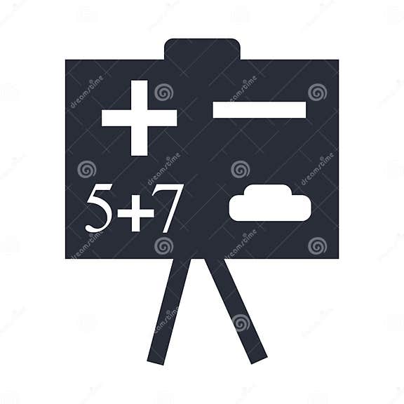 Math Class Icon Vector Sign and Symbol Isolated on White Background ...