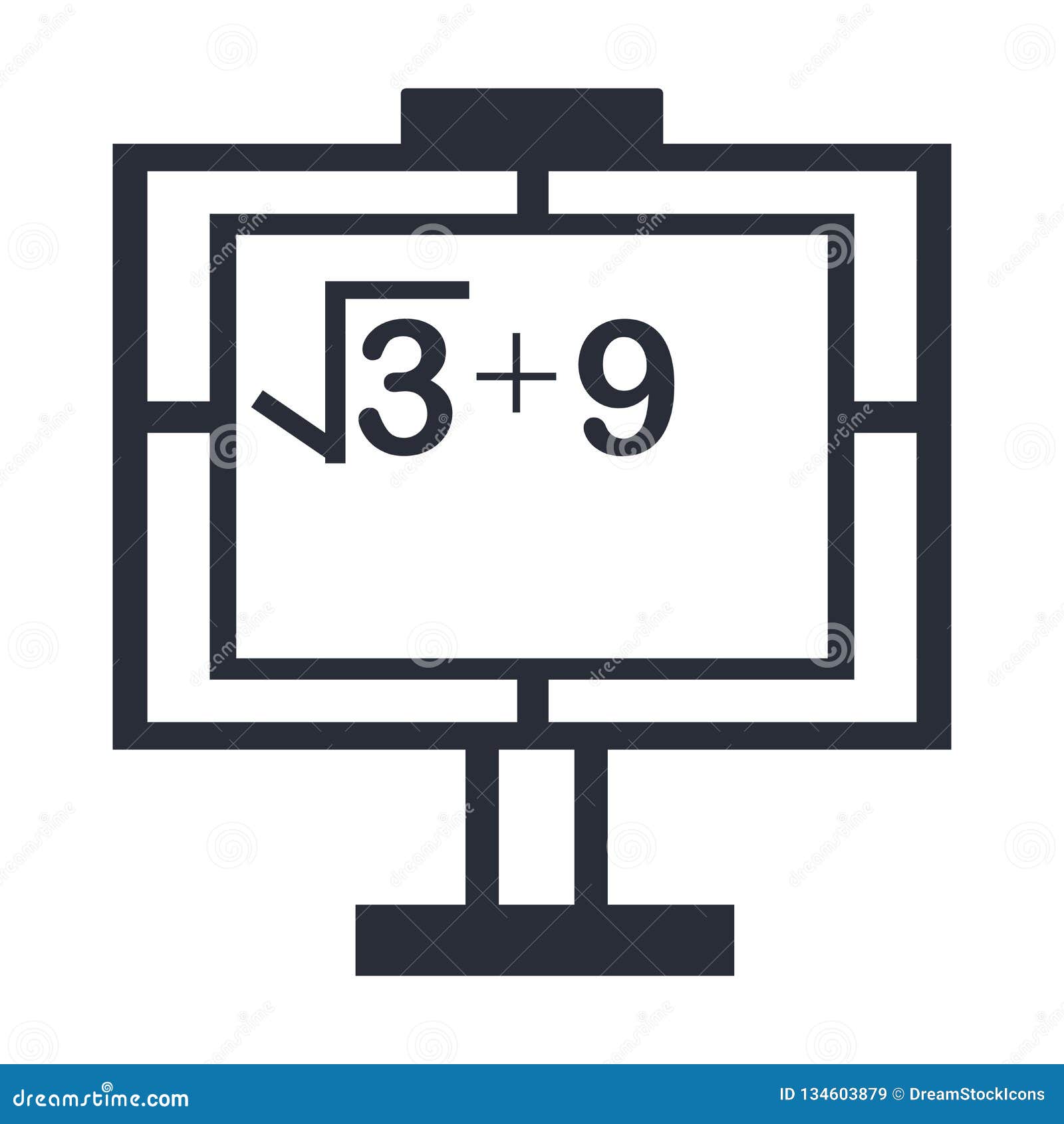 Math Class Icon Vector Sign and Symbol Isolated on White Background ...