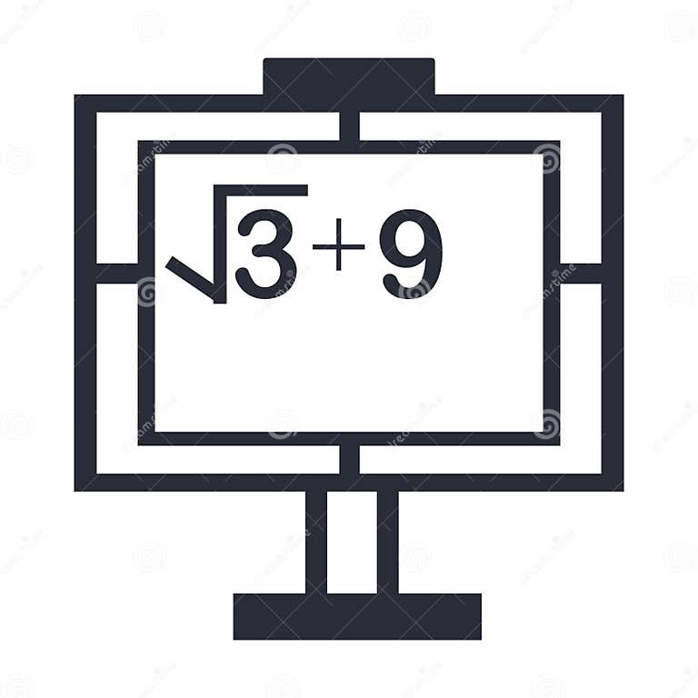 Math Class Icon Vector Sign and Symbol Isolated on White Background ...