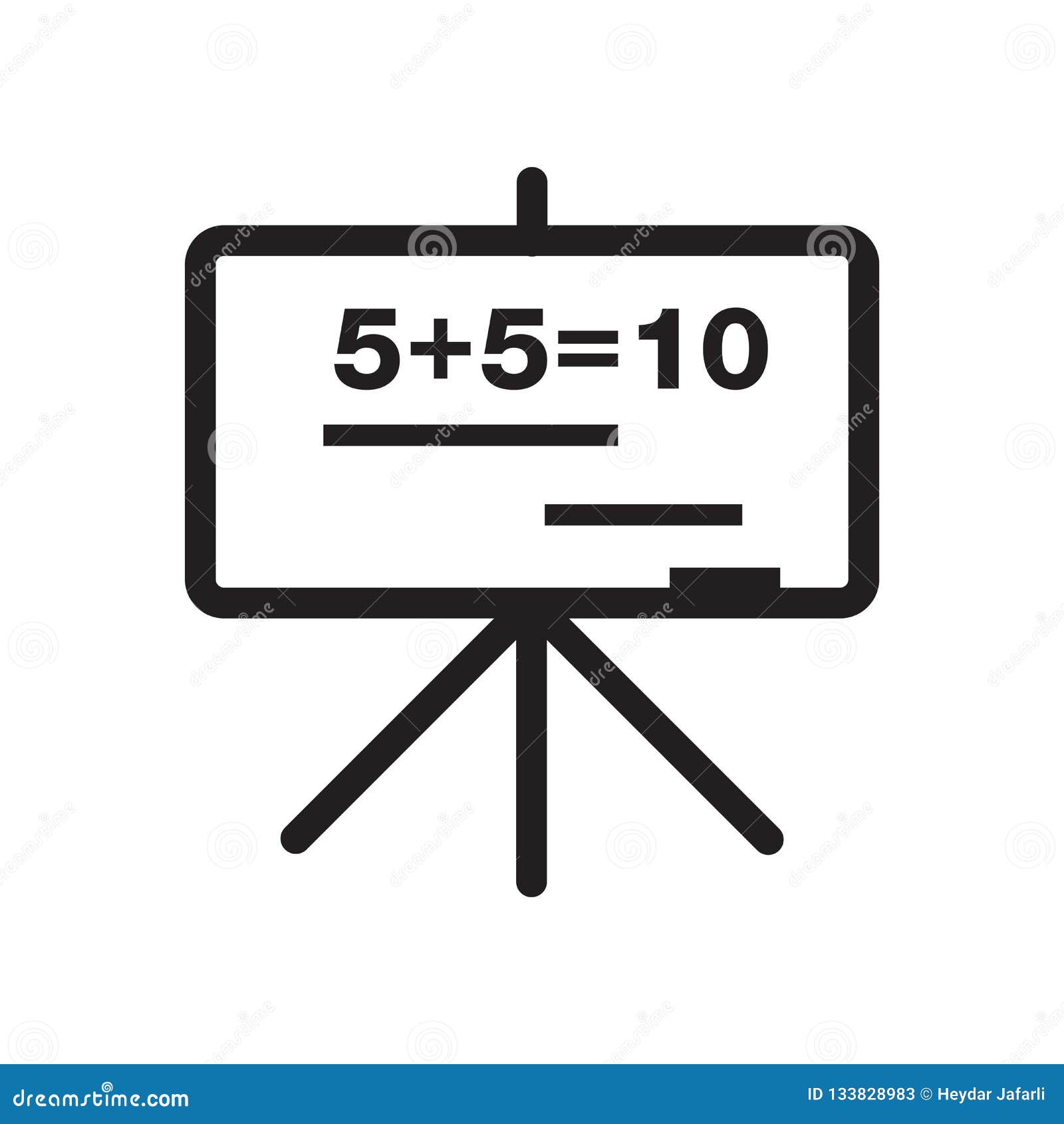 Math Class Icon Vector Sign and Symbol Isolated on White Background ...