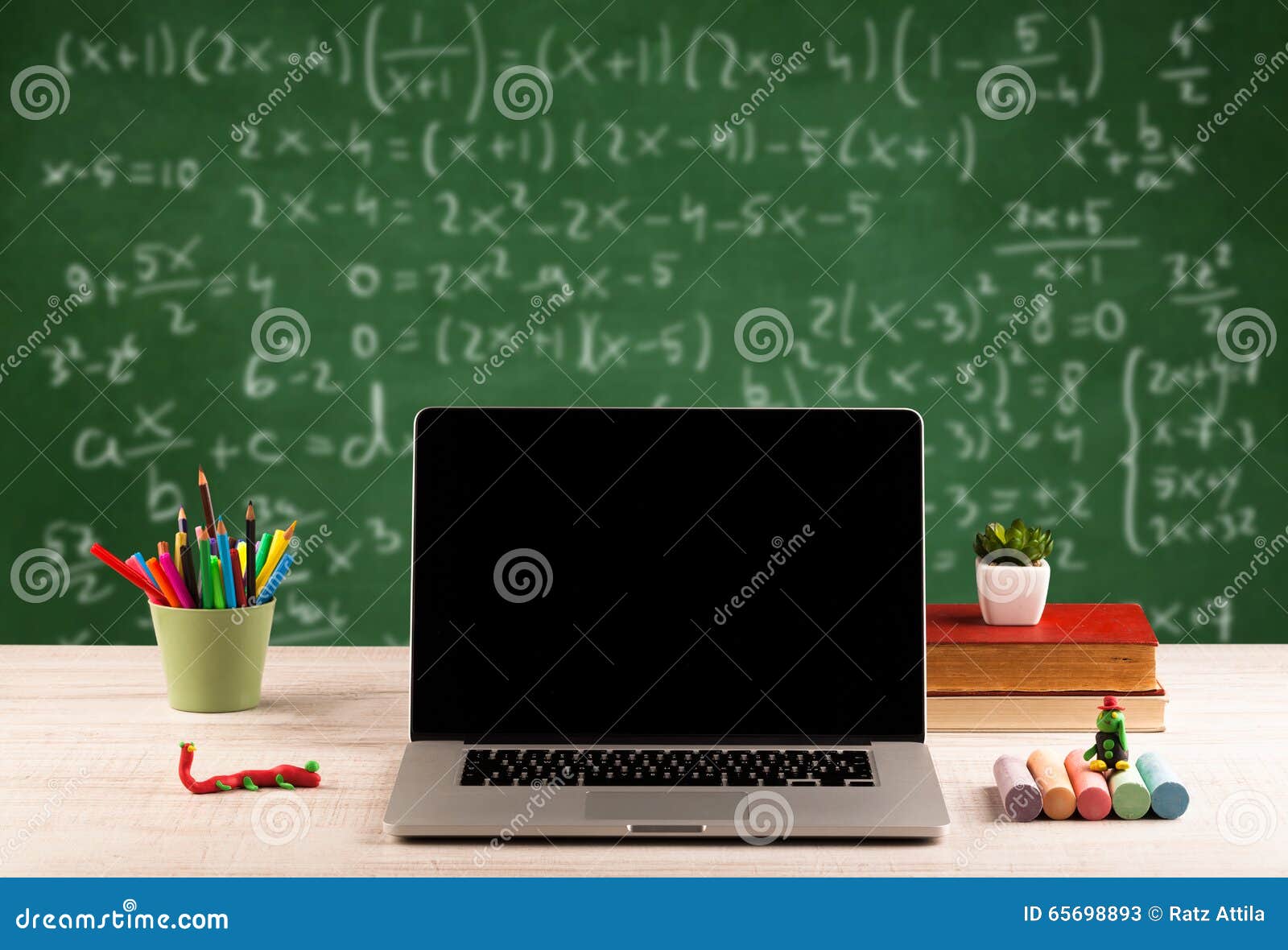Math Class from Student School Desk Stock Image - Image of calculation ...
