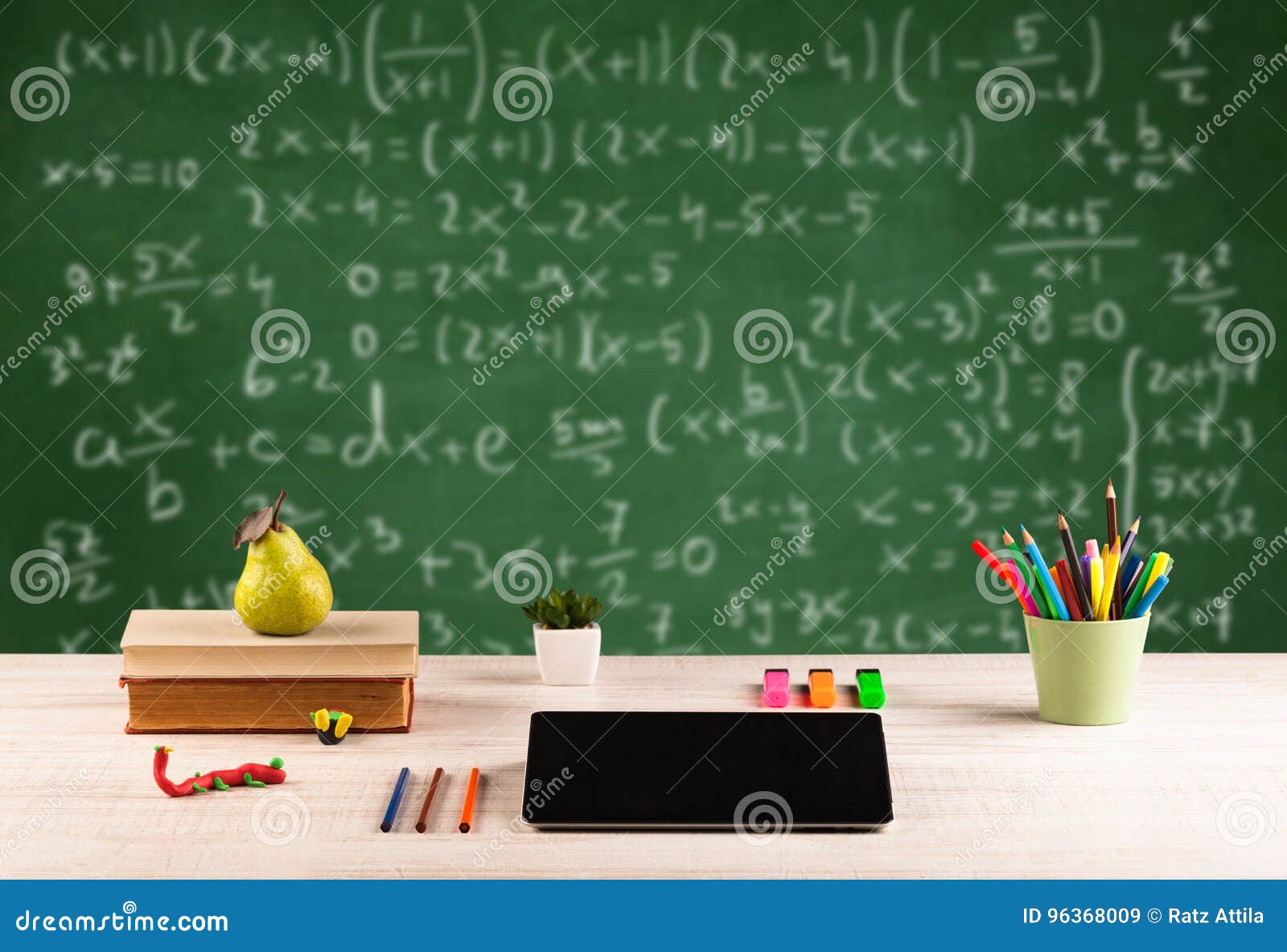 Math Class from Student School Desk Stock Image - Image of classroom ...