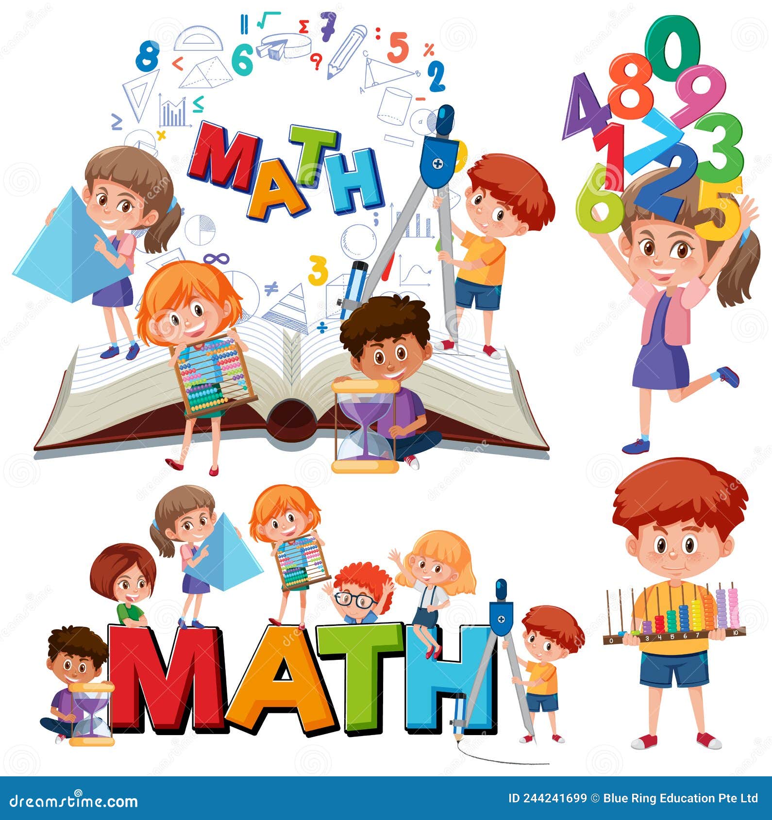 Math Classroom With Whiteboards, Calculators, And Rulers. AI Generated ... Math Classroom With Whiteboards, Calculators, And Rulers. AI Generated ...