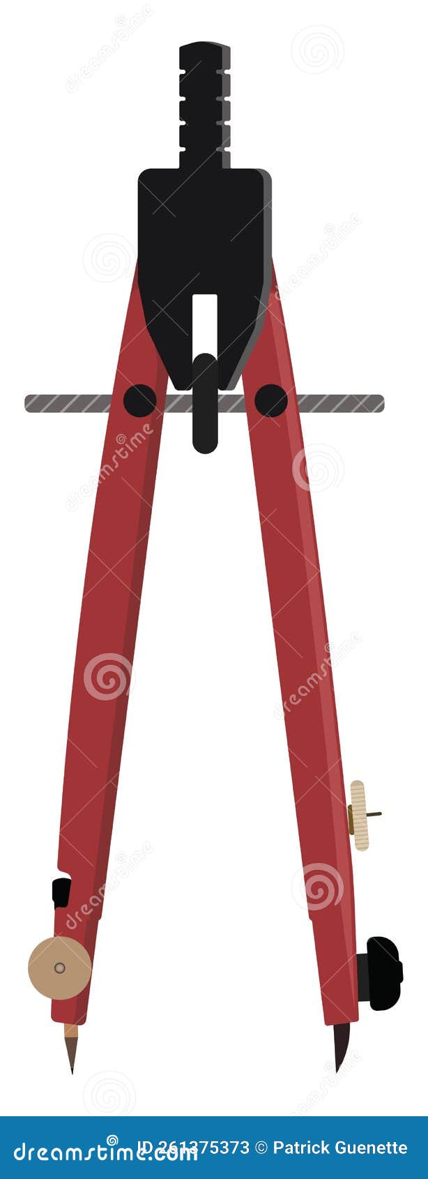 Math Compass, icon stock vector. Illustration of drawing - 261375373