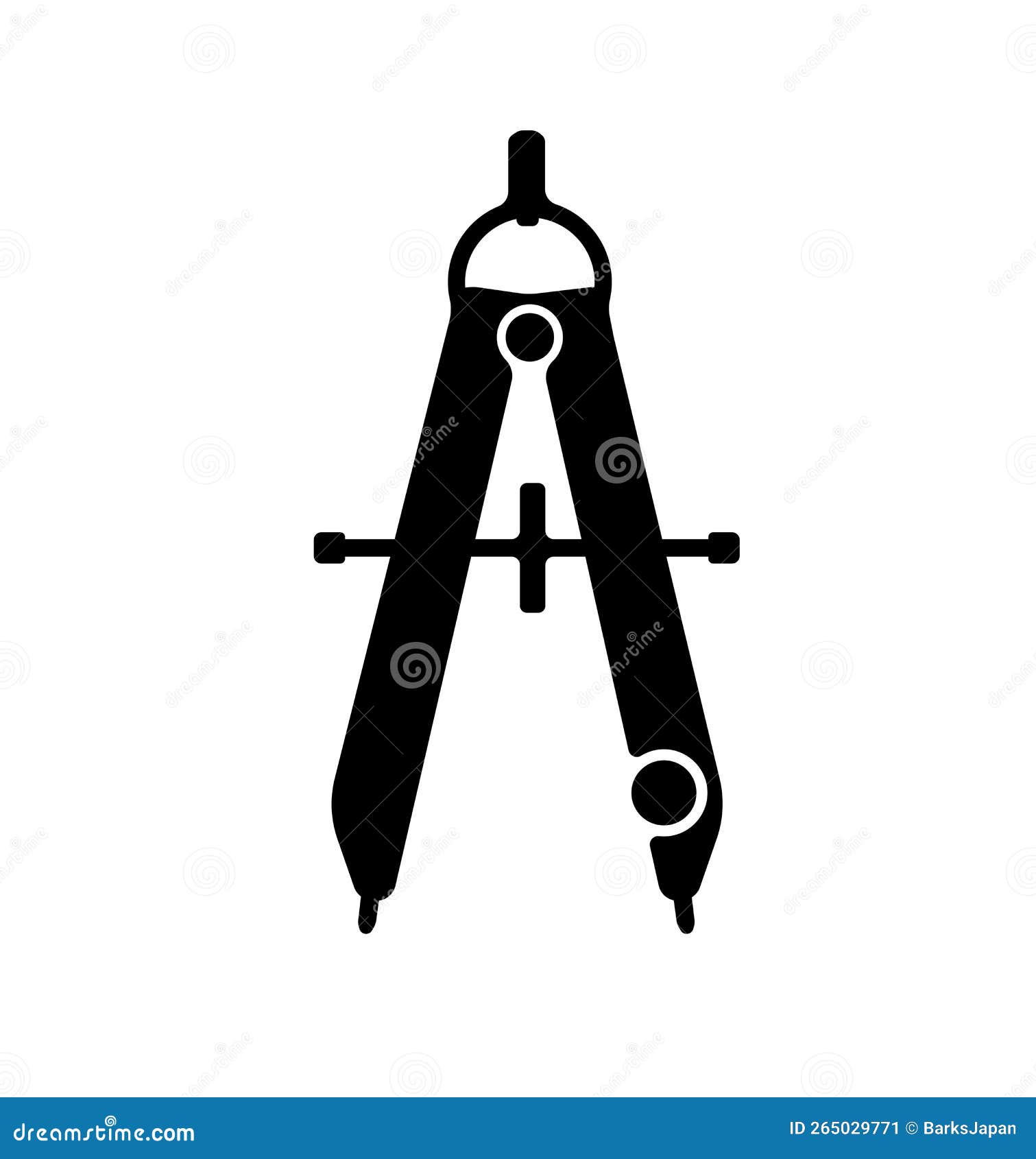 Math Compass Vector Icon Illustration Stock Vector - Illustration of ...