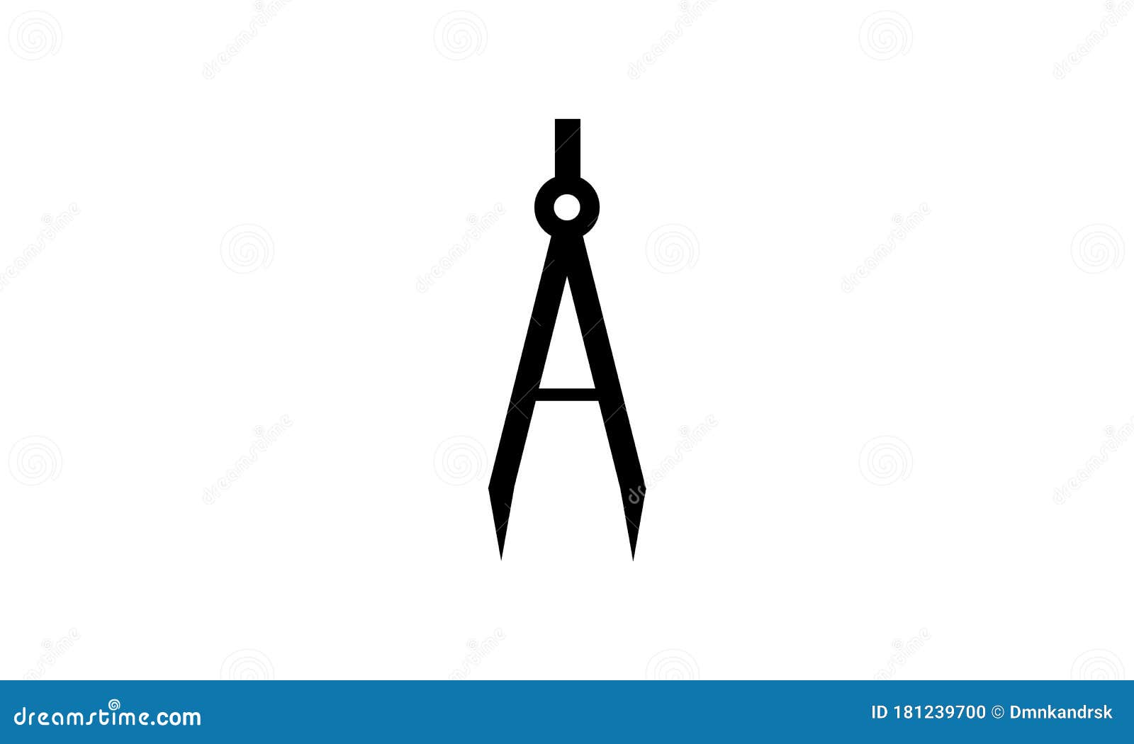 Math Compasses Schools Equipment Architecture Symbol Stock Vector ...